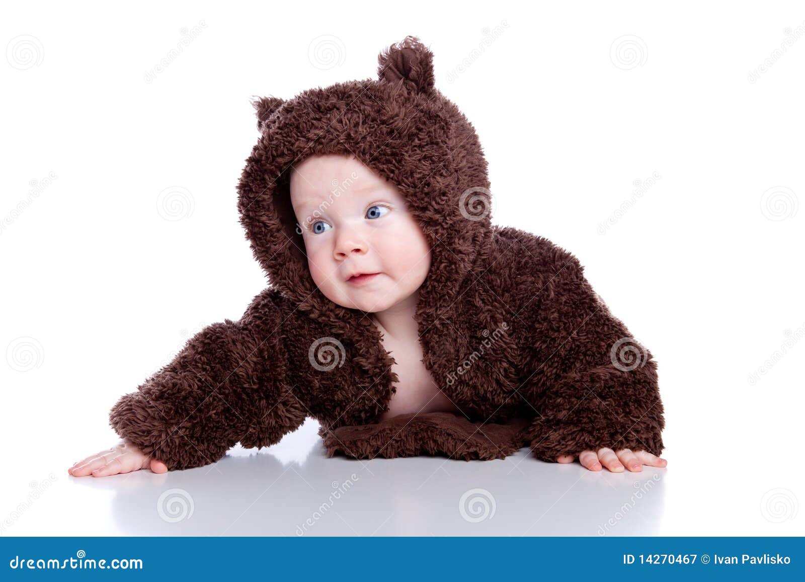 Baby child in teddy stock image. Image of holiday, white - 14270467