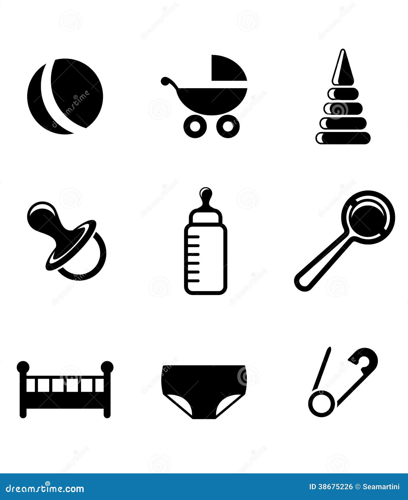Baby and childish icons stock vector. Illustration of cartoon - 38675226