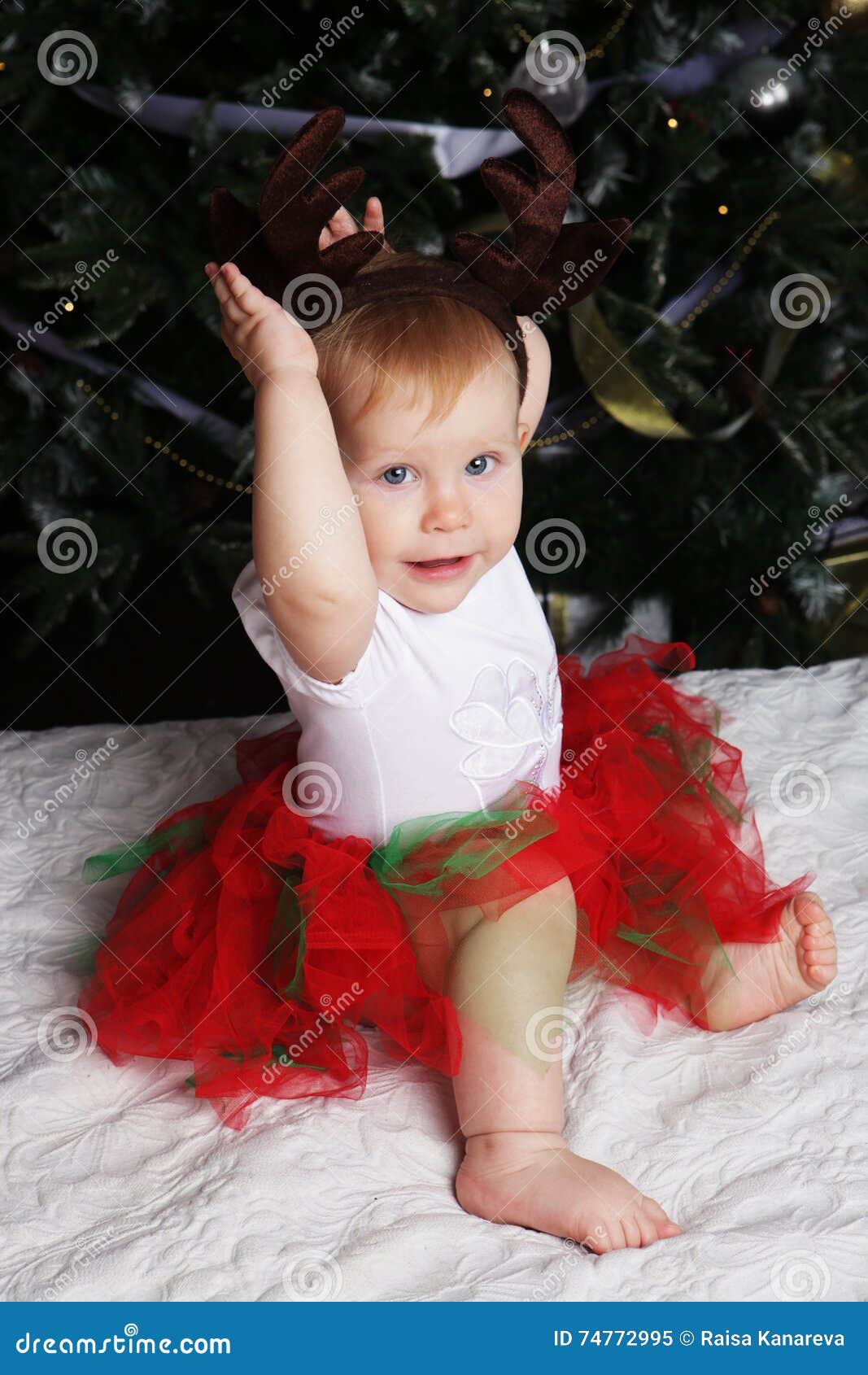 Baby with Christmas Background. Stock Image - Image of gift, childhood ...