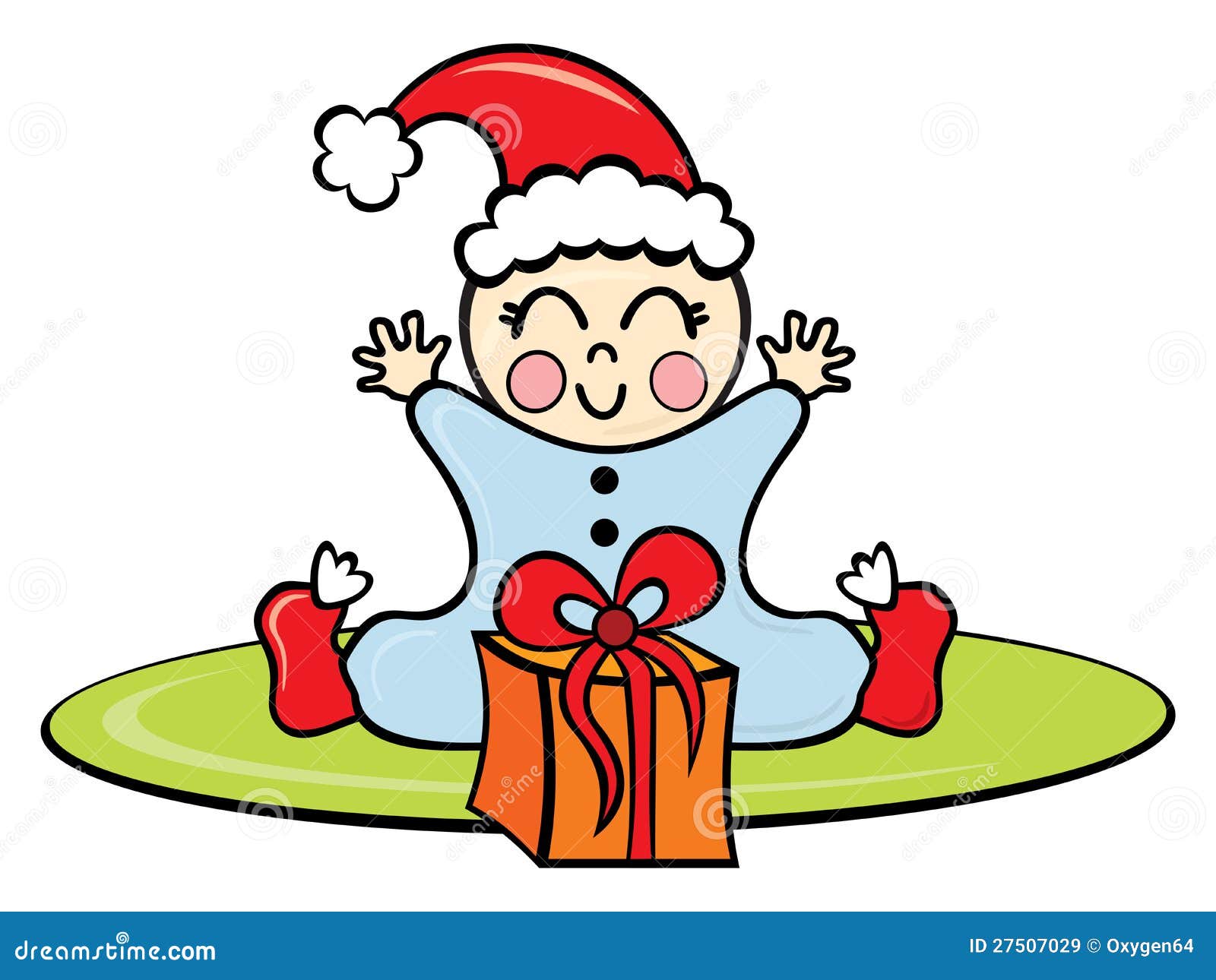 Baby in Christmas time stock vector. Illustration of girl - 27507029