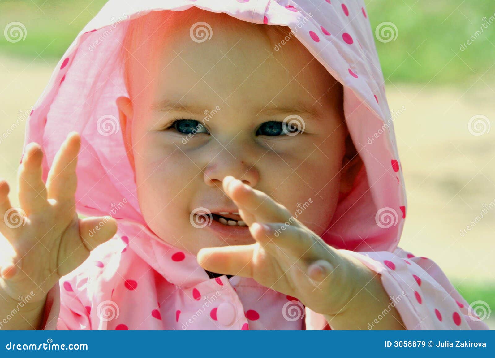 Baby clapping in her hands stock image. Image of lovely - 3058879
