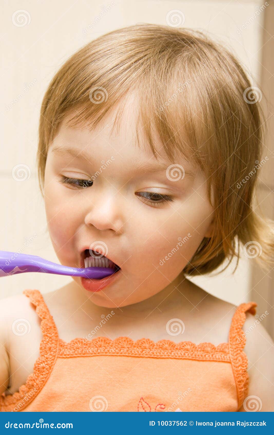Baby cleaning teeth stock photo. Image of laugh, cheerful - 10037562