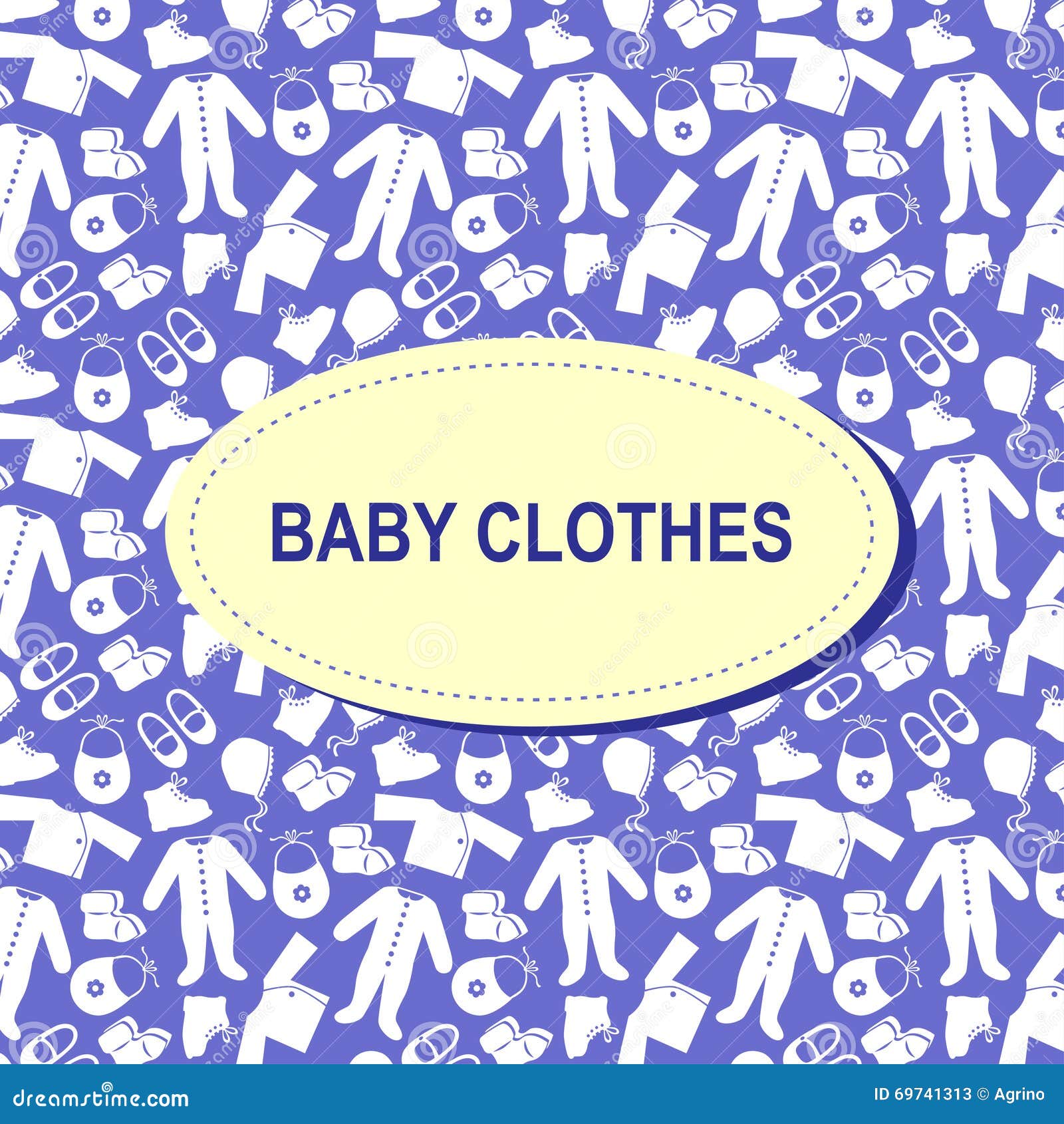 Baby clothes background stock vector. Illustration of infant - 69741313