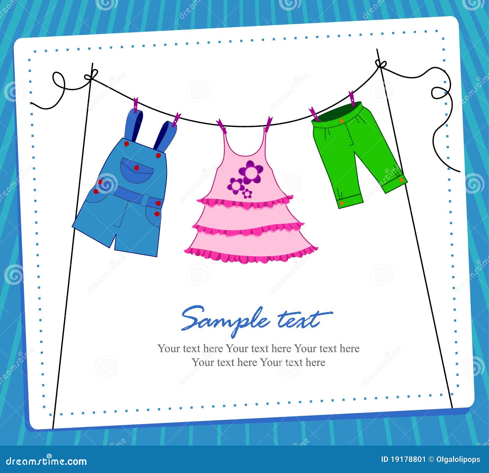 Baby clothes card boy stock vector. Illustration of beautiful - 19178801