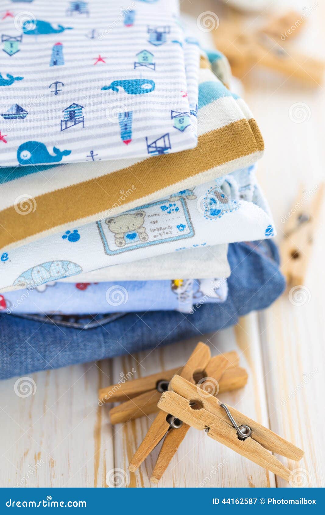 Baby clothes stock image. Image of folded, kids, pile - 44162587