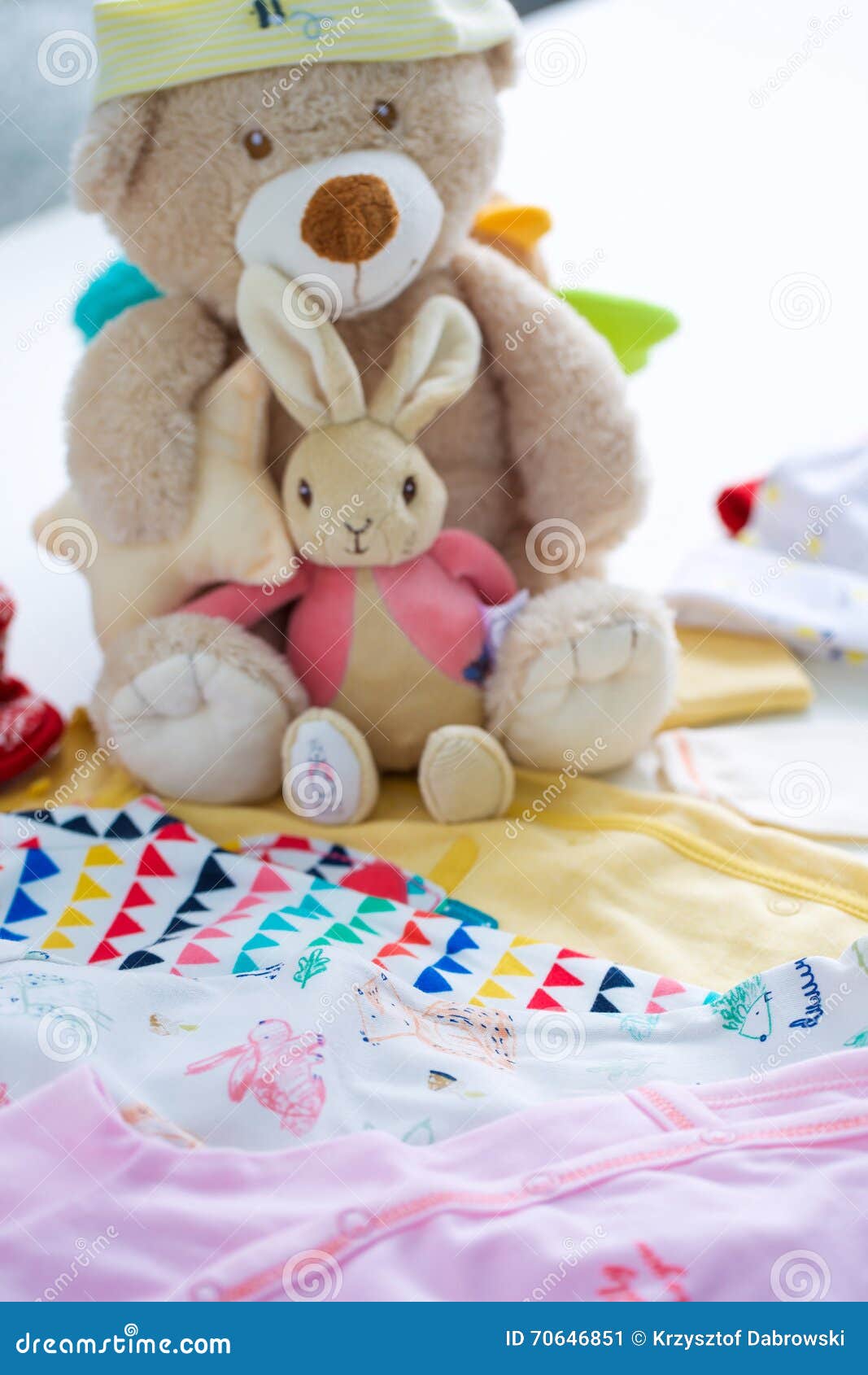 Baby clothes and toys stock image. Image of young, clothes - 70646851