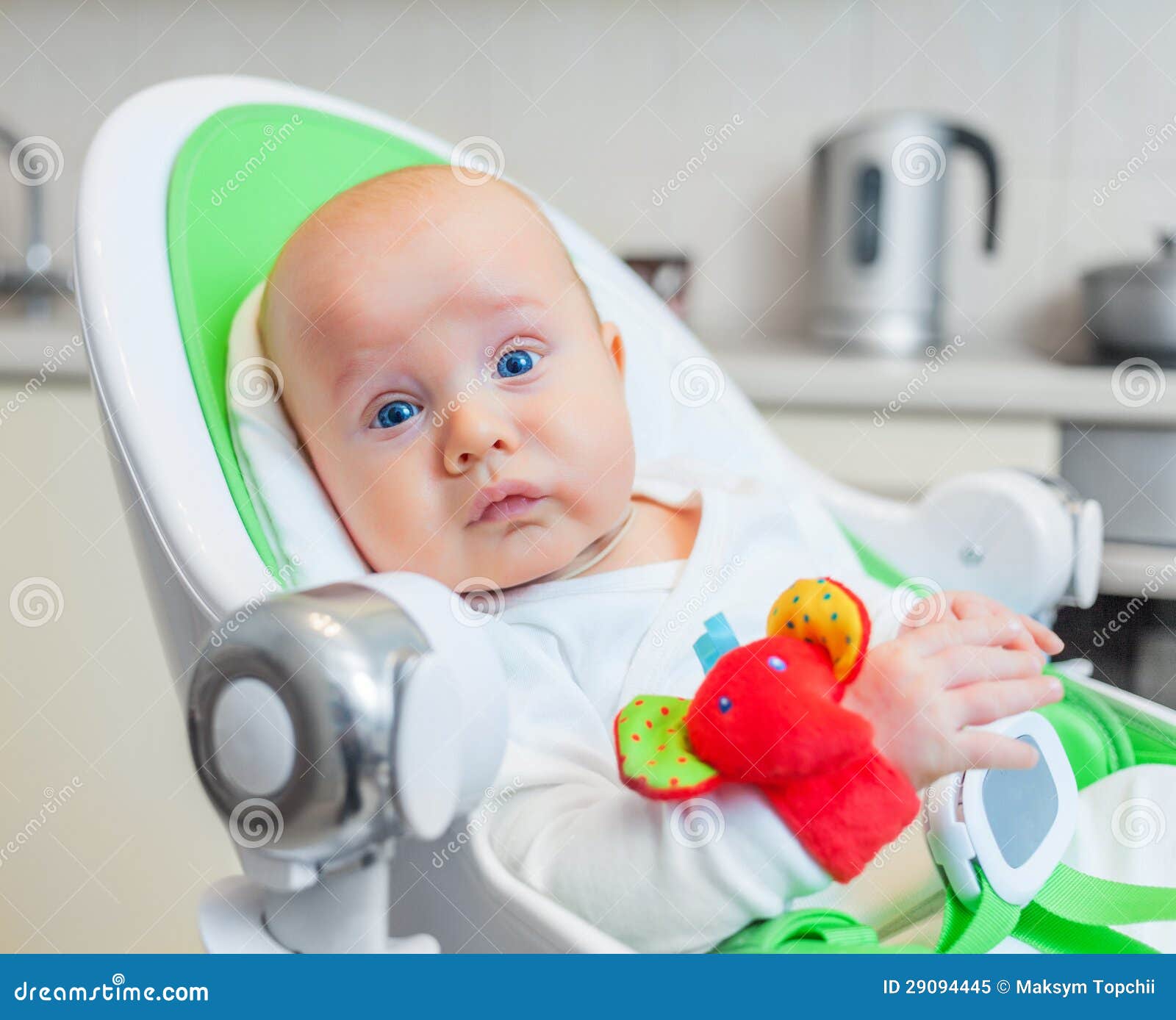 Baby clutched colorful toy stock image. Image of little - 29094445