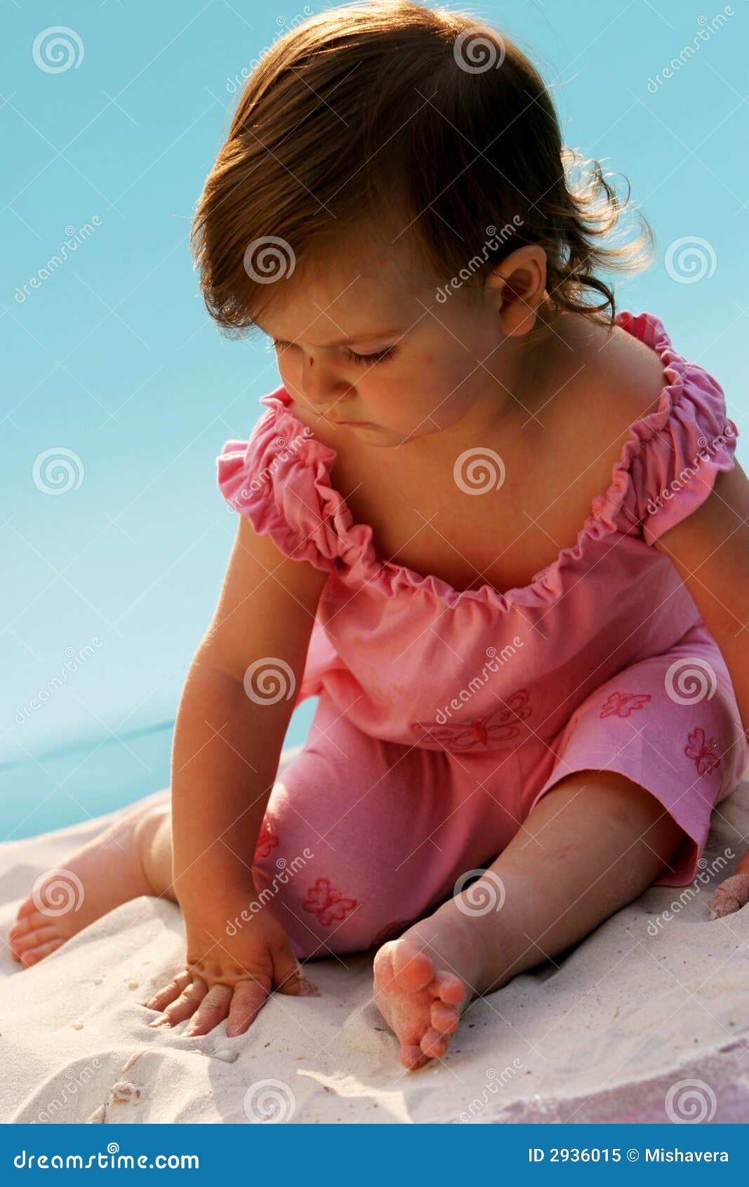 Baby on a coast stock image. Image of girl, coast, camera - 2936015