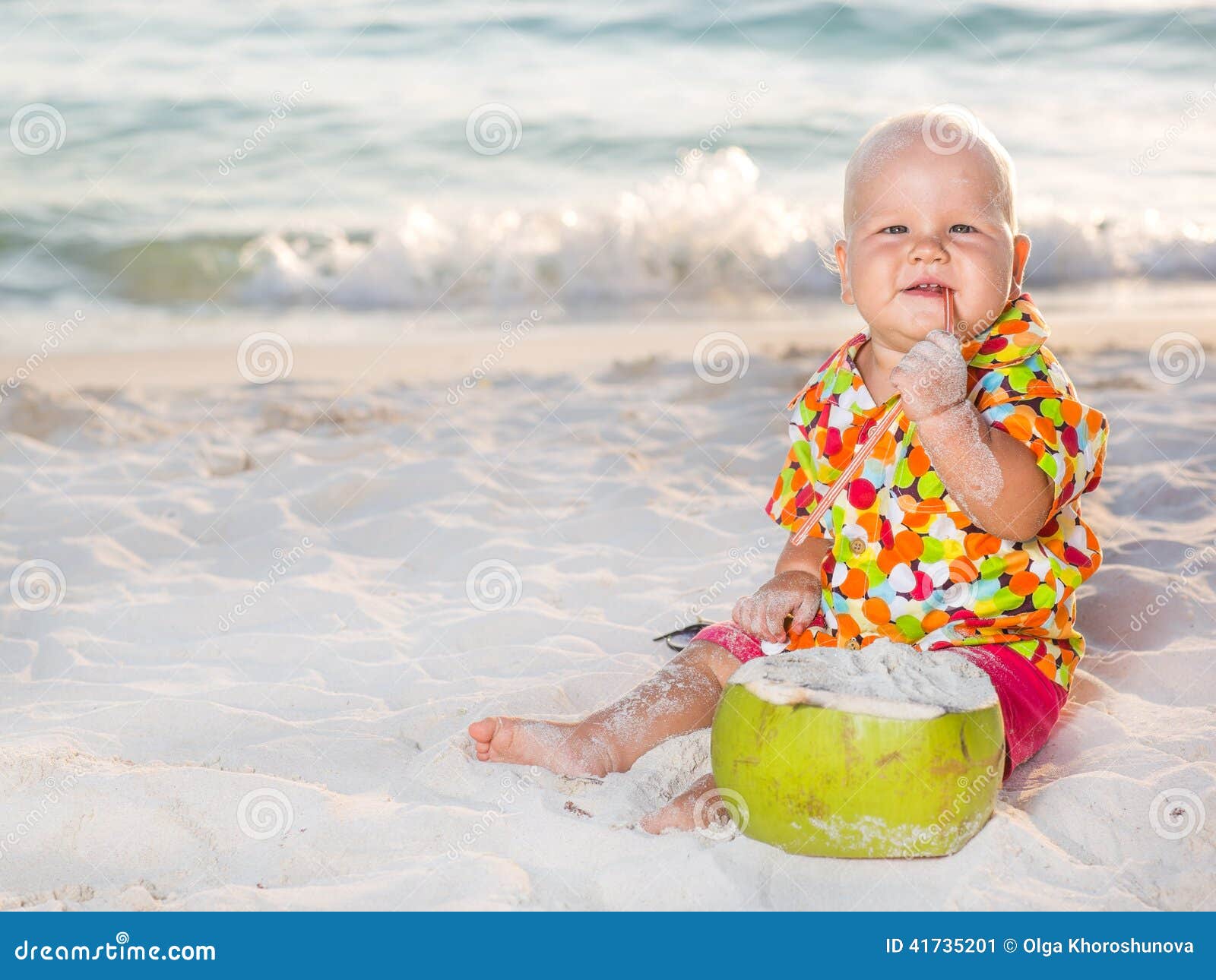 Baby With Coconut Royalty-Free Stock Photo | CartoonDealer.com #42127359