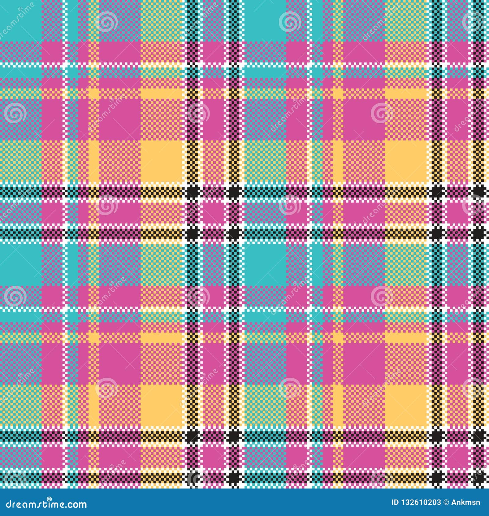 Baby Color Plaid Seamless Pattern Stock Vector - Illustration of design ...