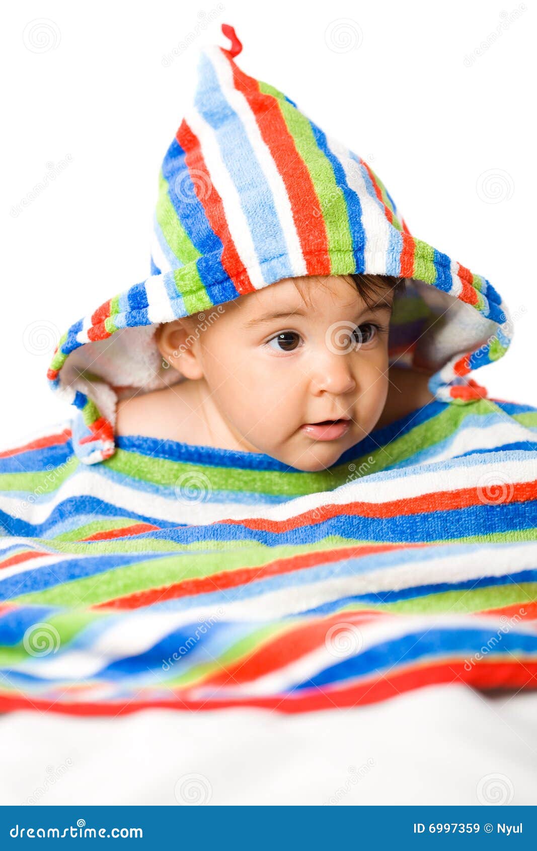 Baby in colors stock image. Image of lovely, female, baby - 6997359