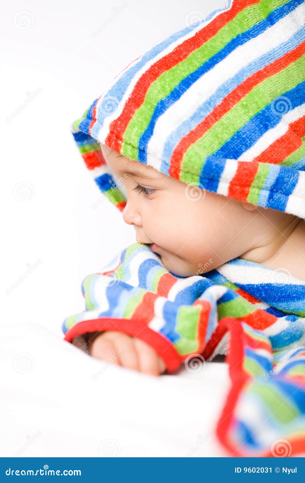 Baby in colors stock image. Image of carefree, kids, hood - 9602031