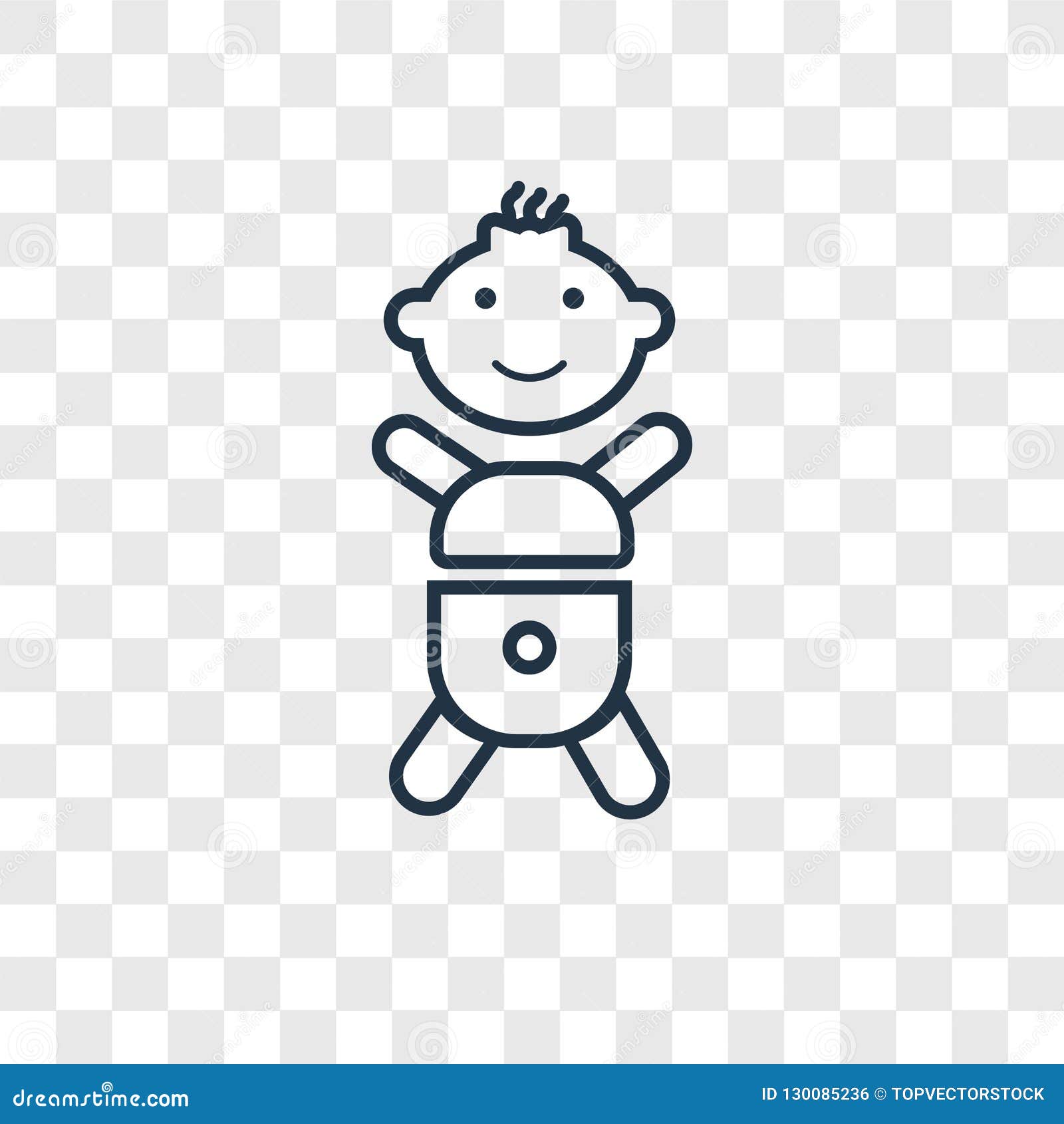 Baby Concept Vector Linear Icon Isolated on Transparent Background ...