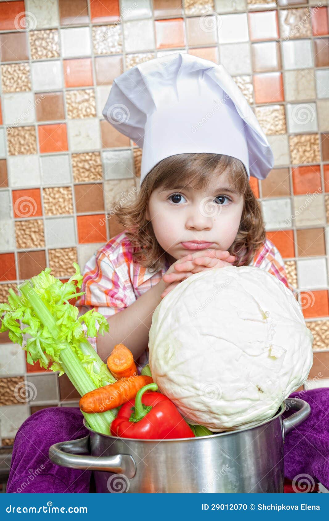 Baby cook with vegetables stock photo. Image of people - 29012070