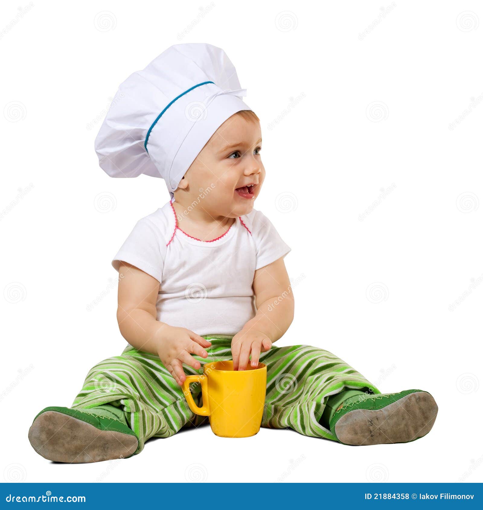 Baby cook white background stock photo. Image of baby - 21884358