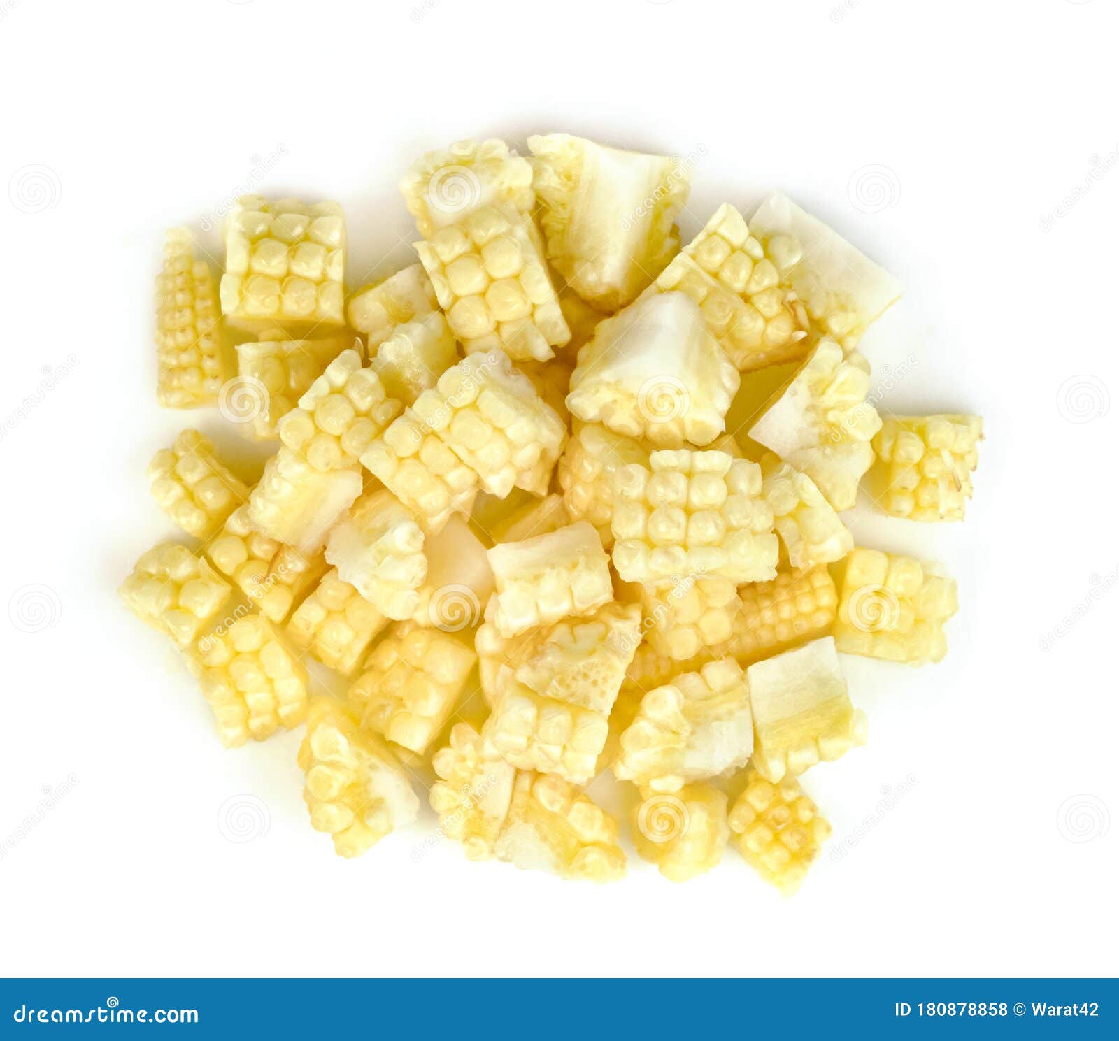 Baby Corn Sliced Isolated on White Background Stock Photo - Image of ...