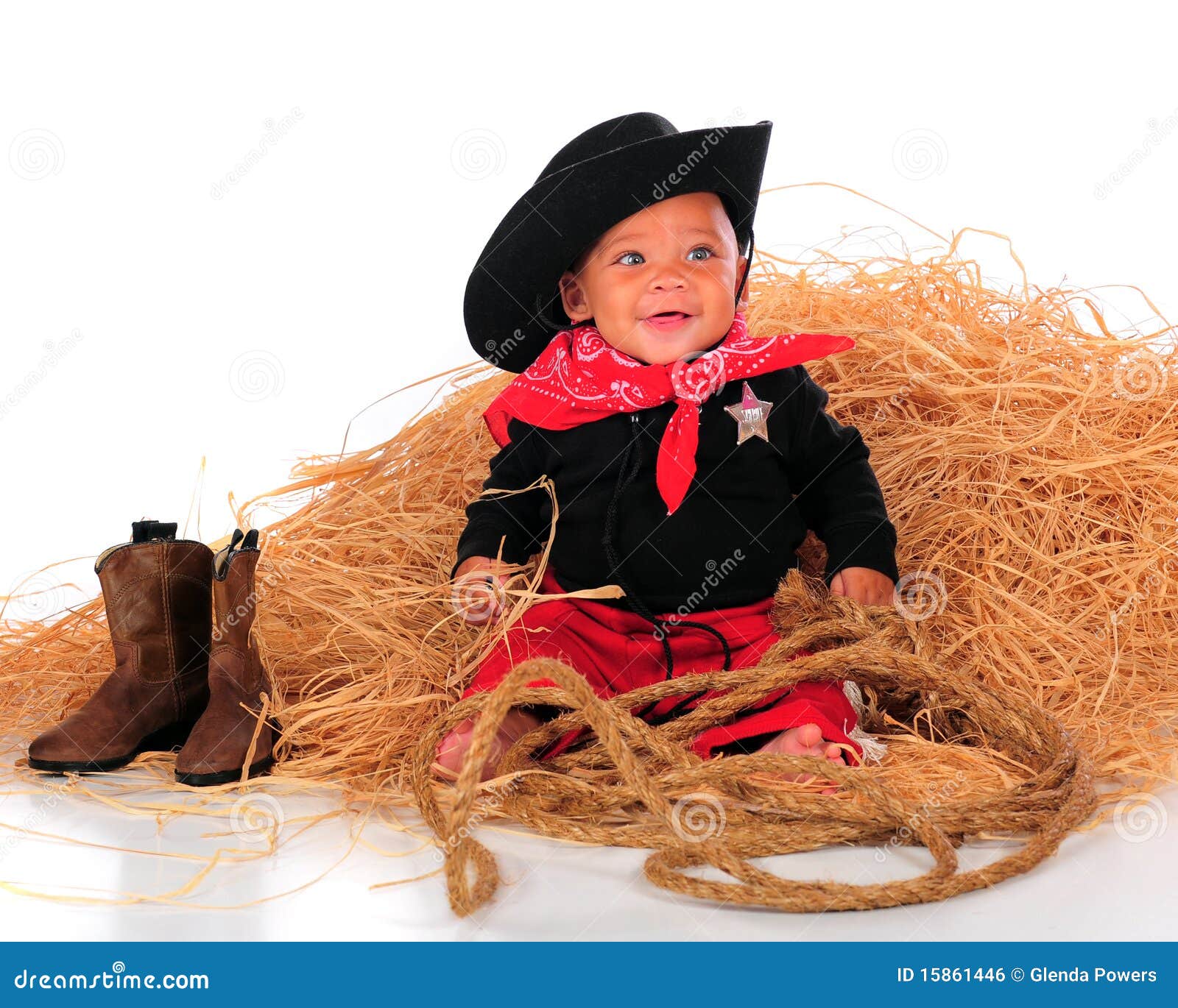 Baby Cowboy Dude stock photo. Image of small, black, white - 15861446