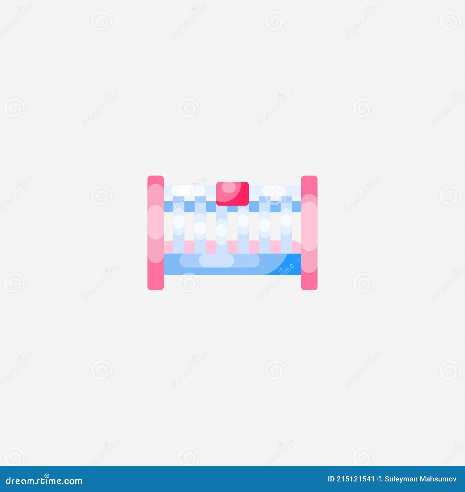 Baby Cradle Vector Icon Sign Symbol Stock Vector - Illustration of ...