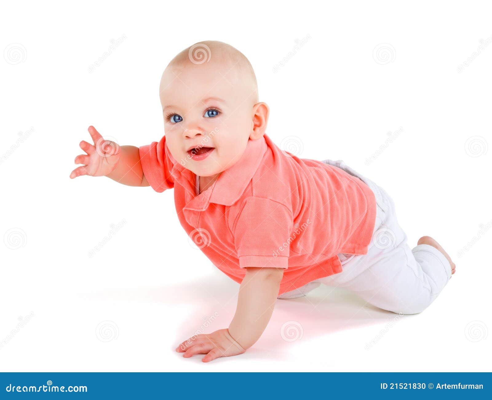 Baby crawling stock photo. Image of male, childhood, months - 21521830