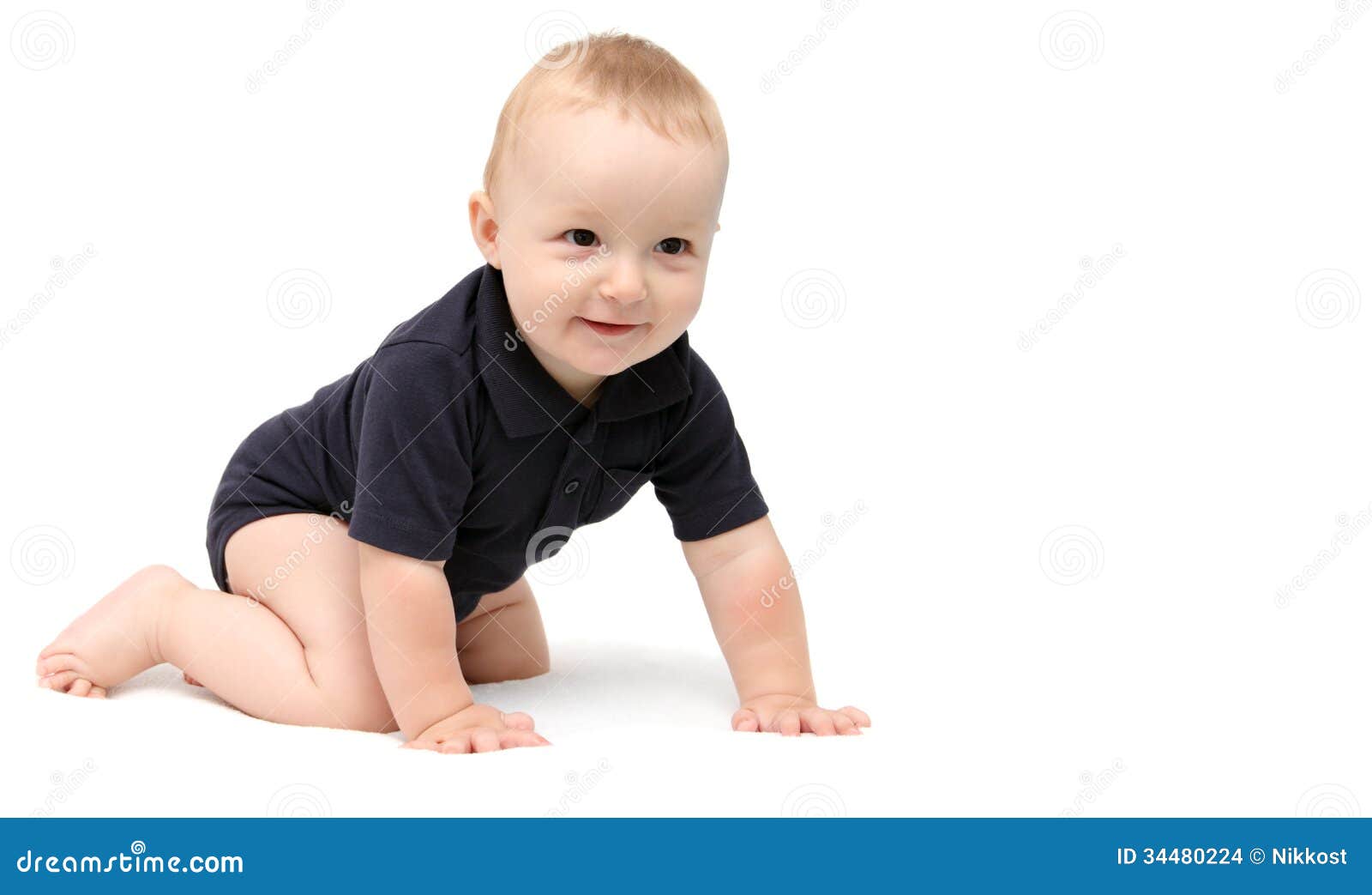 Baby crawling stock photo. Image of beautiful, active - 34480224
