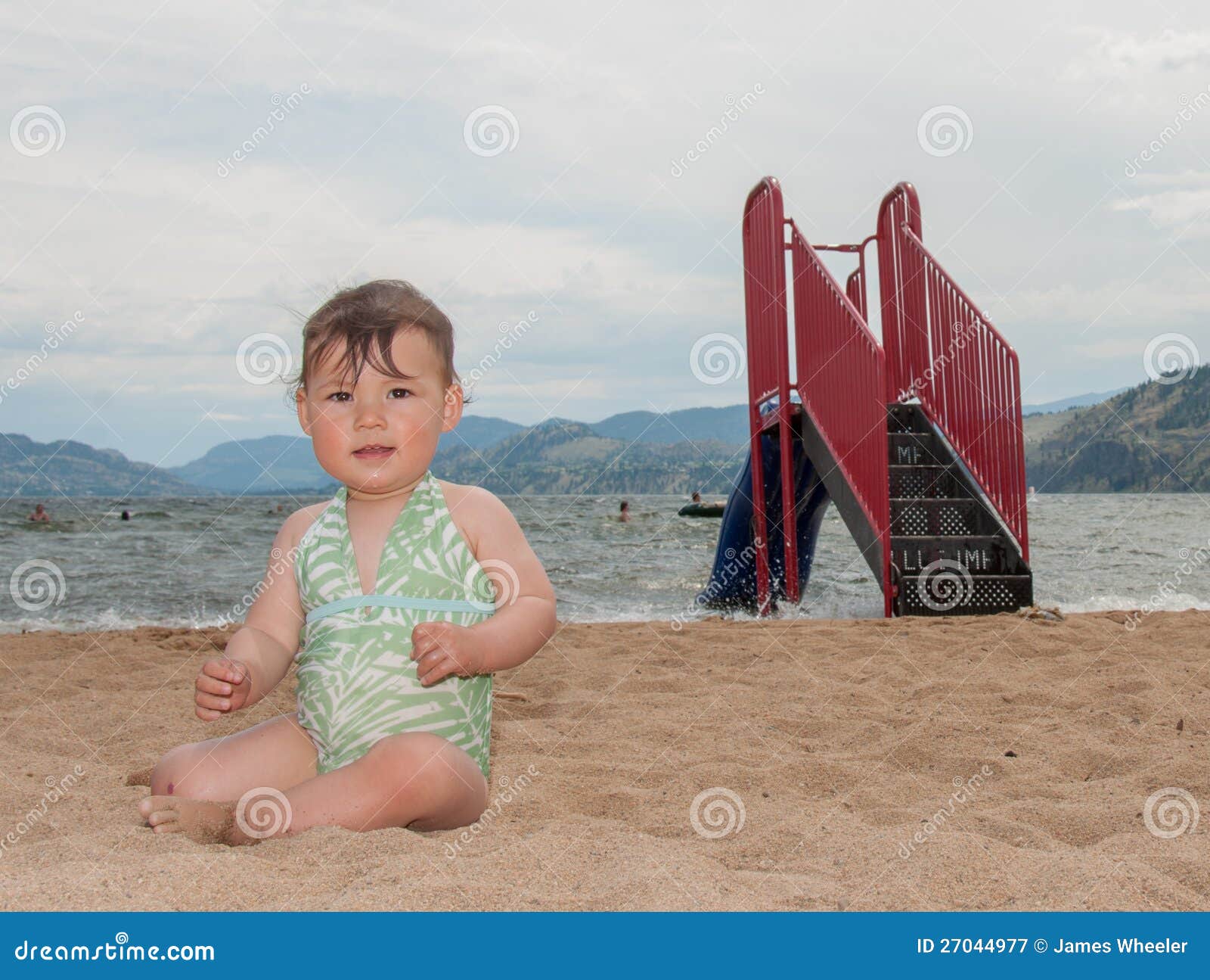 Baby Crawling on Sand stock image. Image of infant, childhood - 27044977