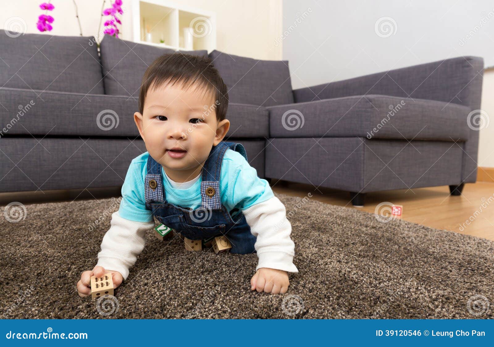 Baby Creeping On Grass Royalty-Free Stock Photo | CartoonDealer.com ...