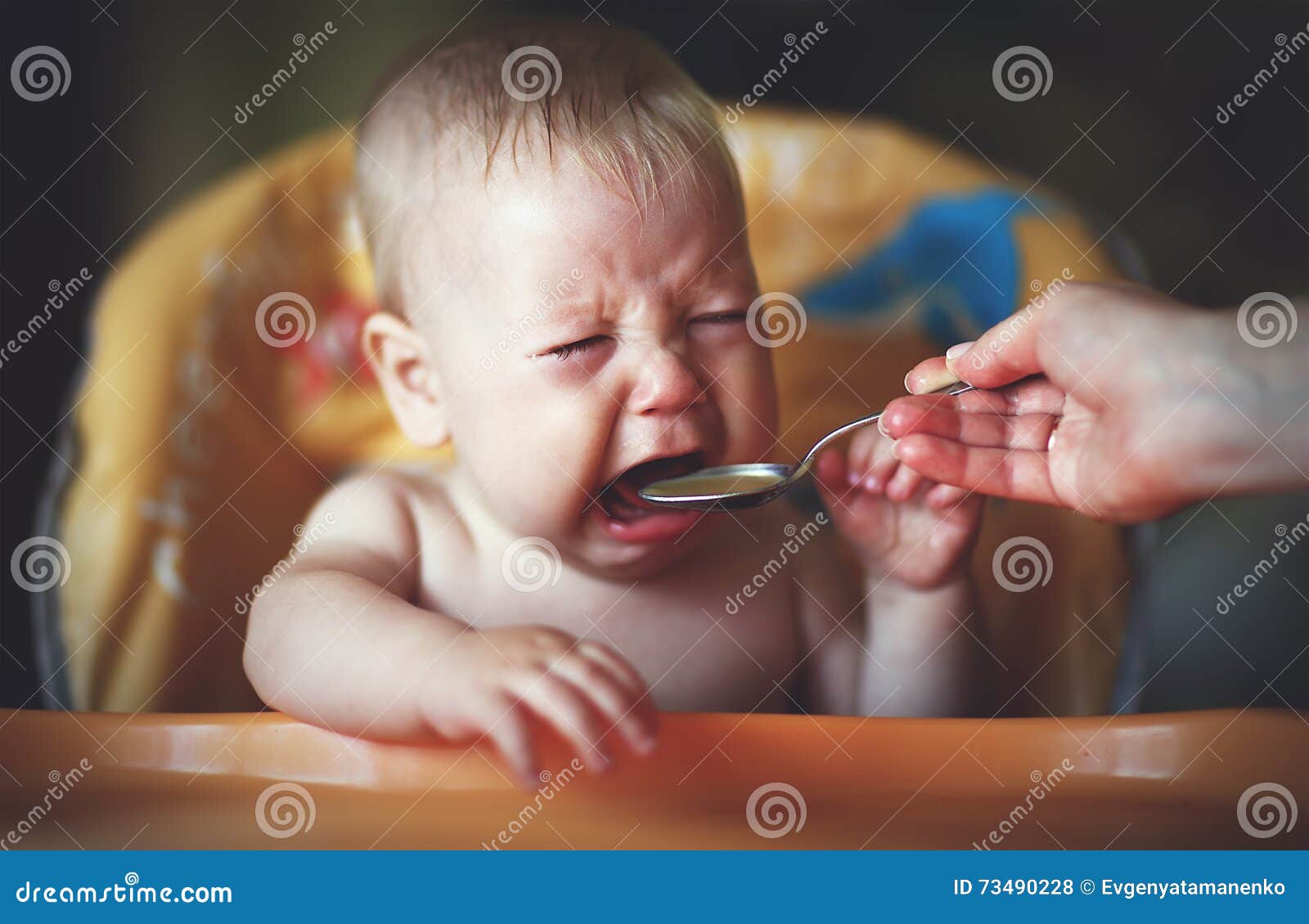 Baby Cry, Capricious, Refuse To Eat Stock Photo - Image of diet, girl ...