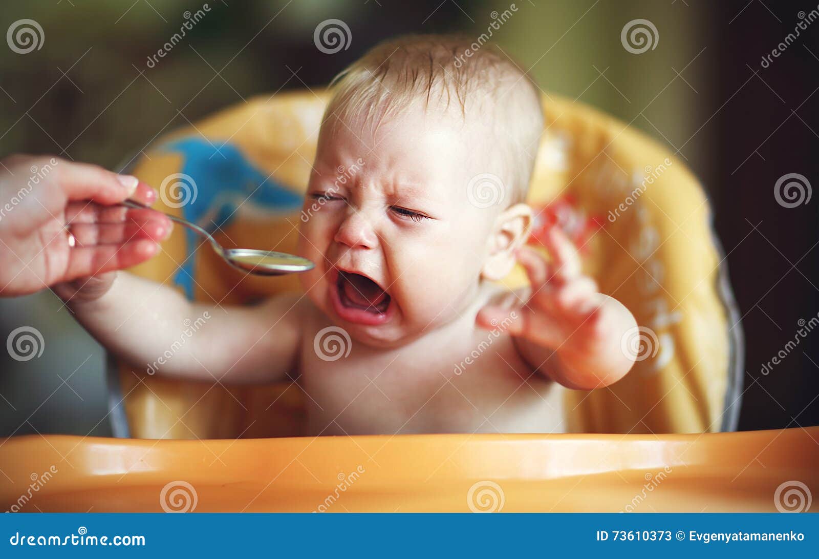 Baby Cry, Capricious, Refuse To Eat Stock Image - Image of infant ...