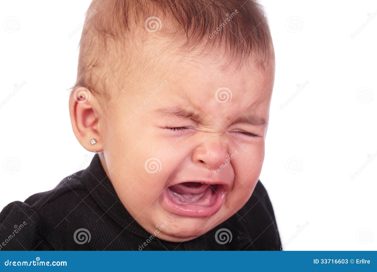 Baby crying stock image. Image of cute, child, head, caucasian - 33716603