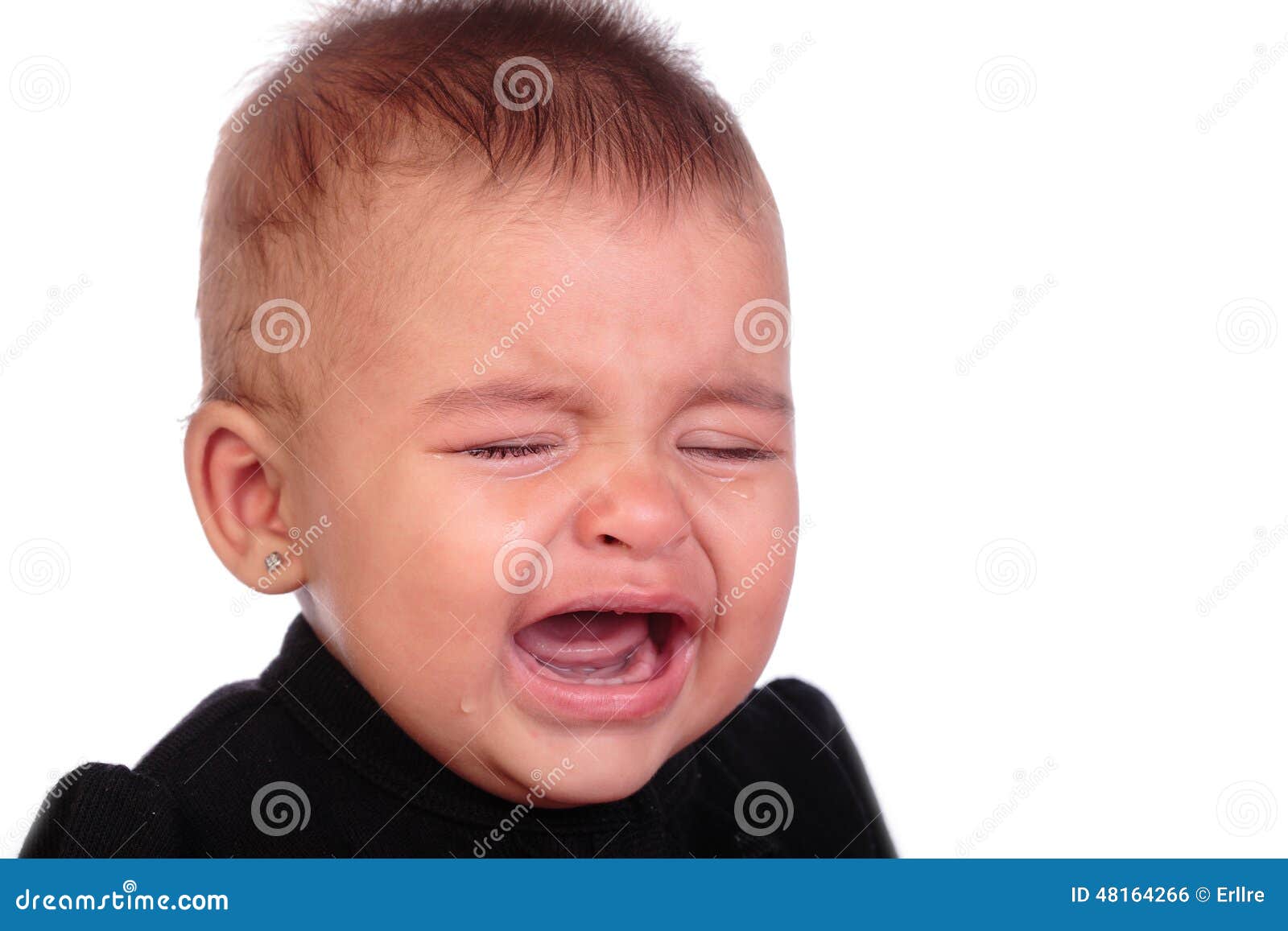 Baby crying stock photo. Image of expression, face, tears - 48164266