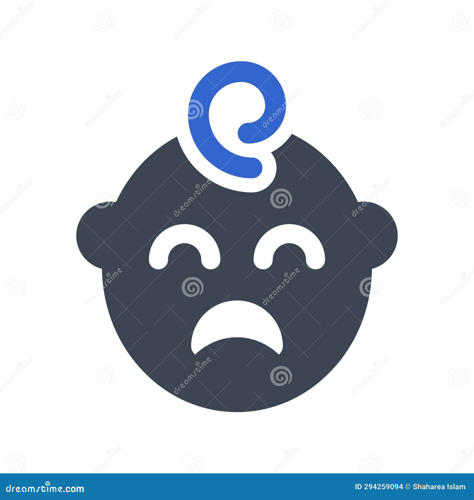 Crying Icon Vector Isolated On White Background, Crying Sign ...