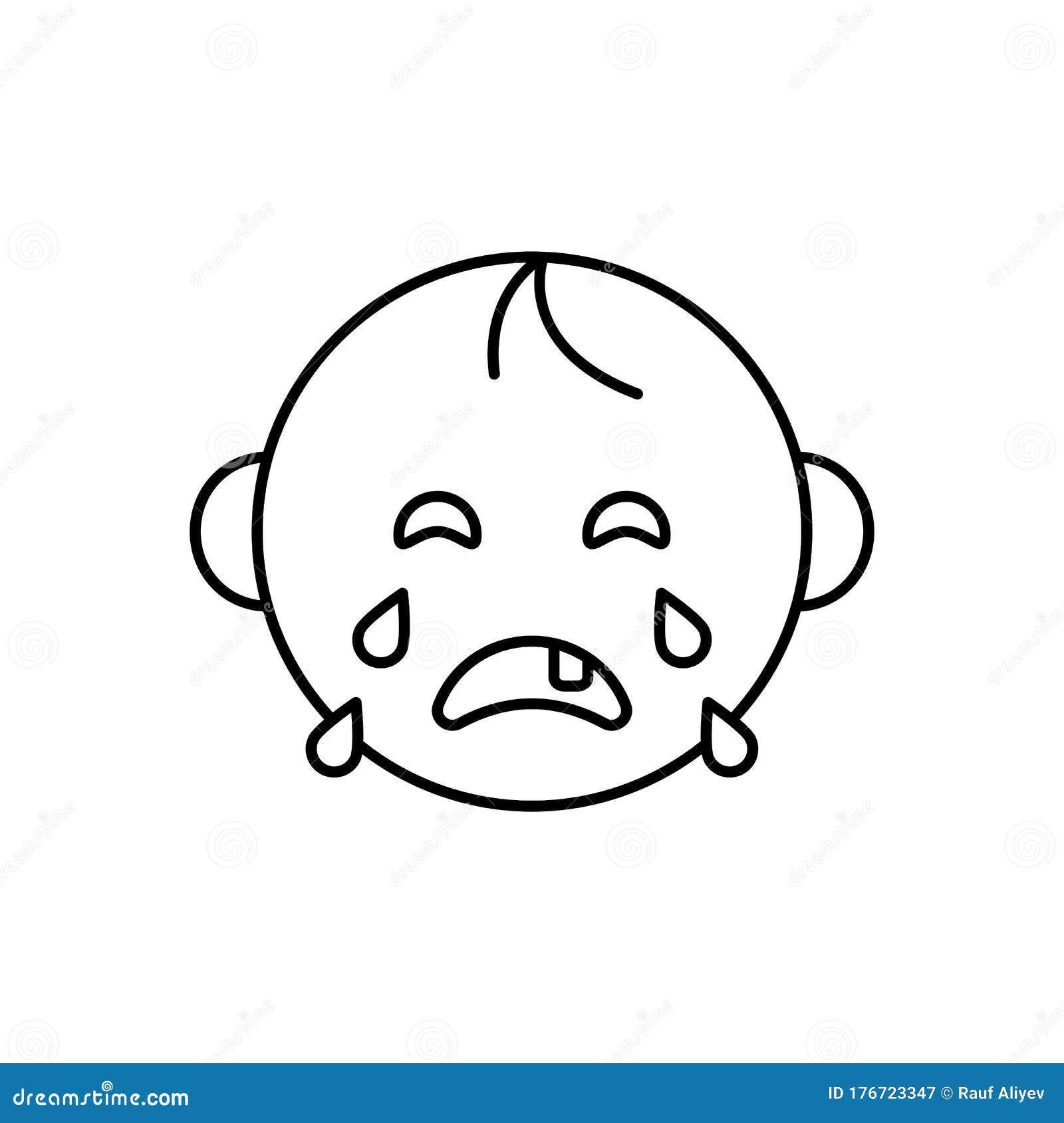 Baby Crying Icon. Simple Line, Outline Vector Elements of Child for Ui ...