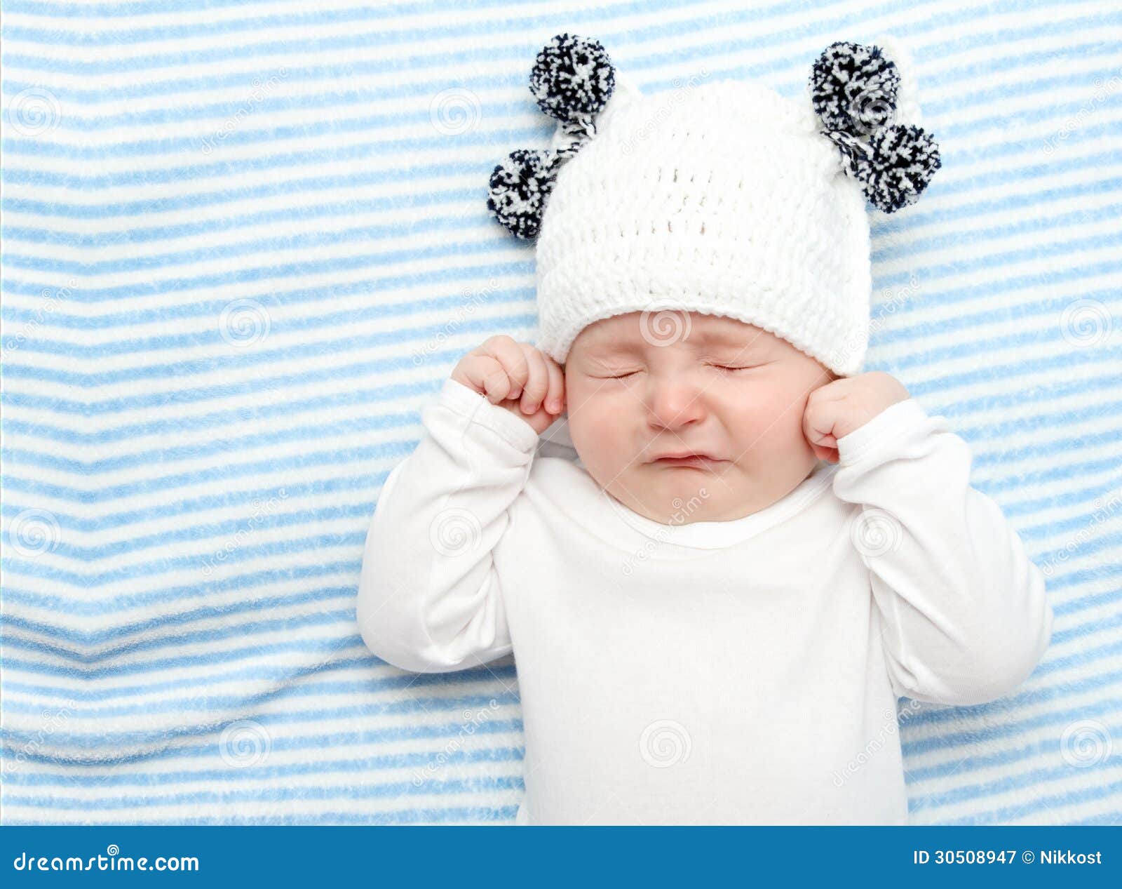 Baby crying stock image. Image of tearful, small, child - 30508947