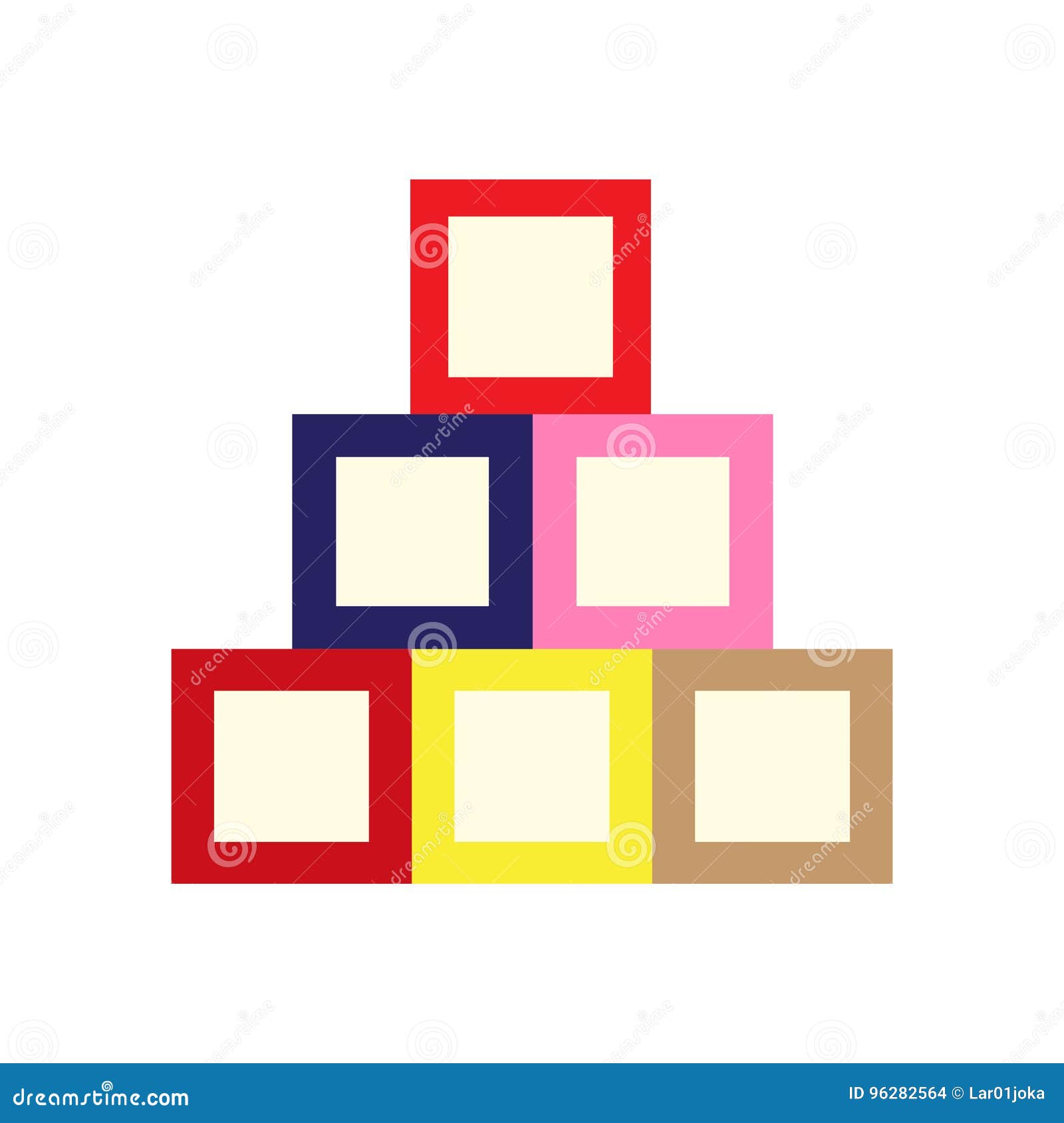 Baby cubes stock vector. Illustration of flat, cube, vintage - 96282564