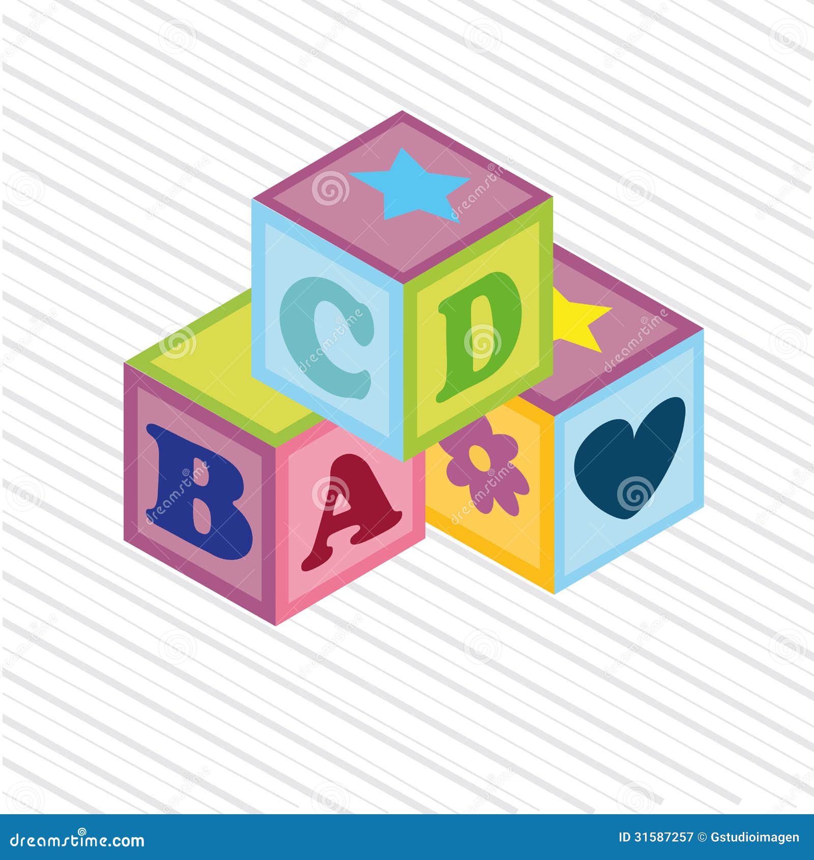 Baby Cubes Royalty-Free Cartoon | CartoonDealer.com #31587257