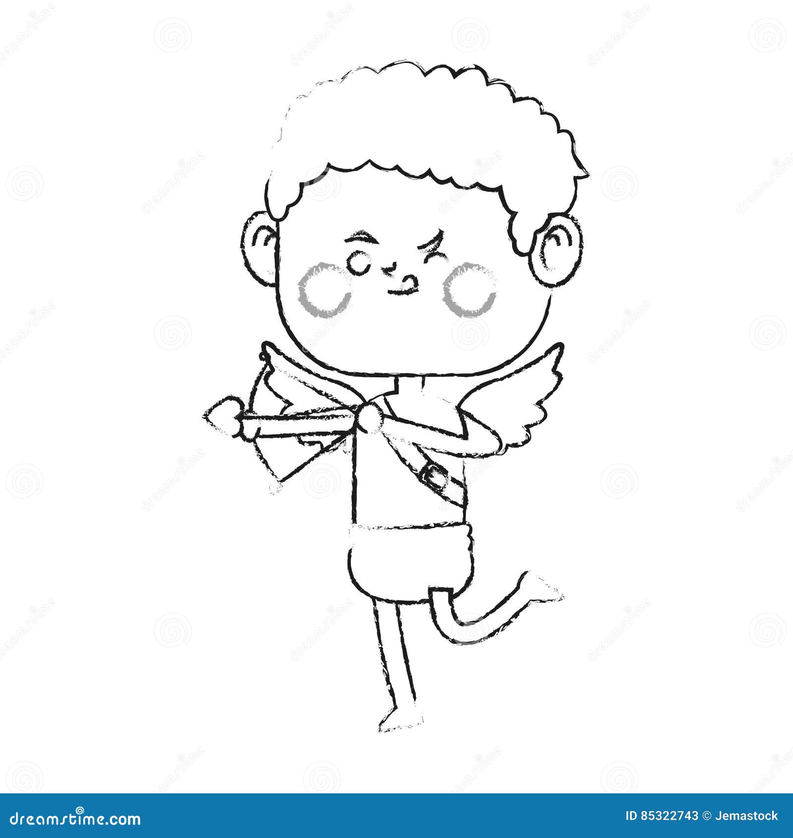 Baby cupid icon stock vector. Illustration of vintage - 85322743