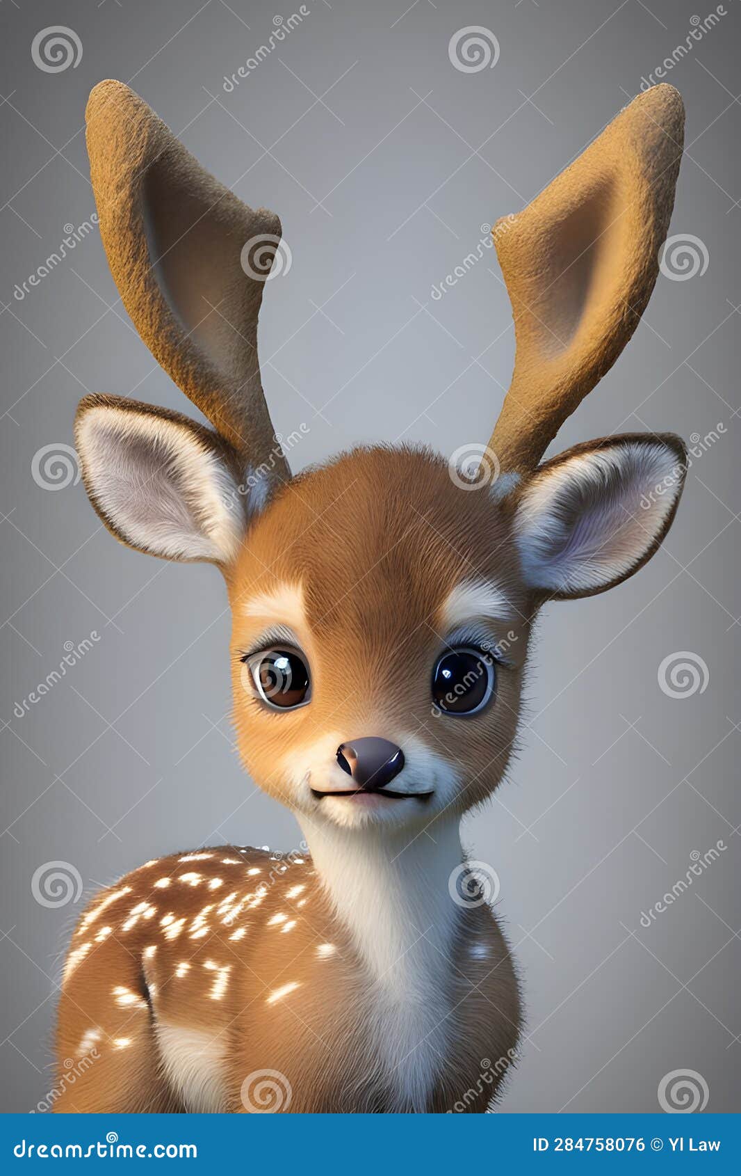 The Baby Deer Cub Radiating with Adorableness Stock Illustration ...