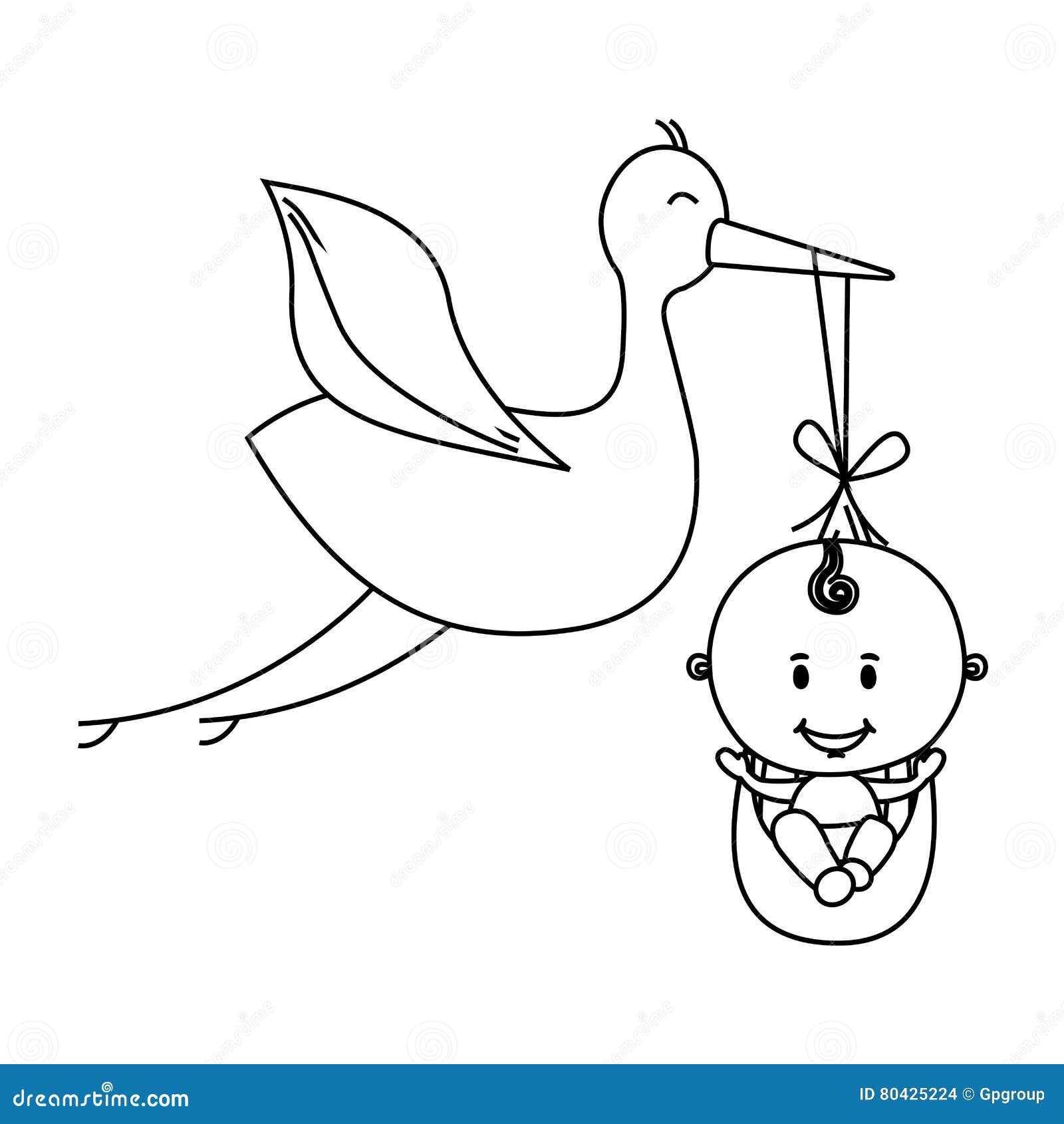 Baby Delivery Crane Icon Image Stock Vector - Illustration of expecting ...