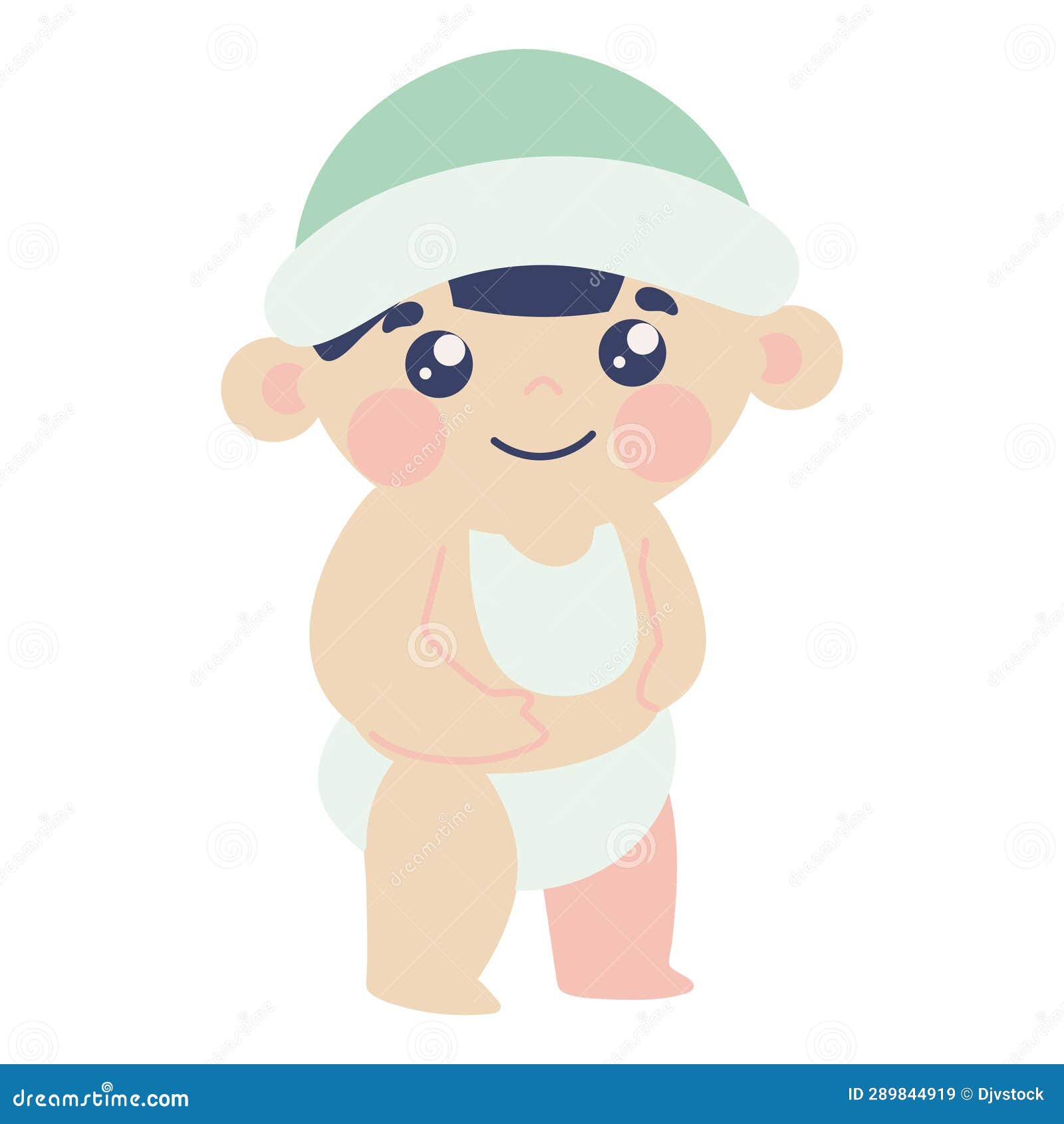 Baby with diaper icon stock illustration. Illustration of cartoon ...