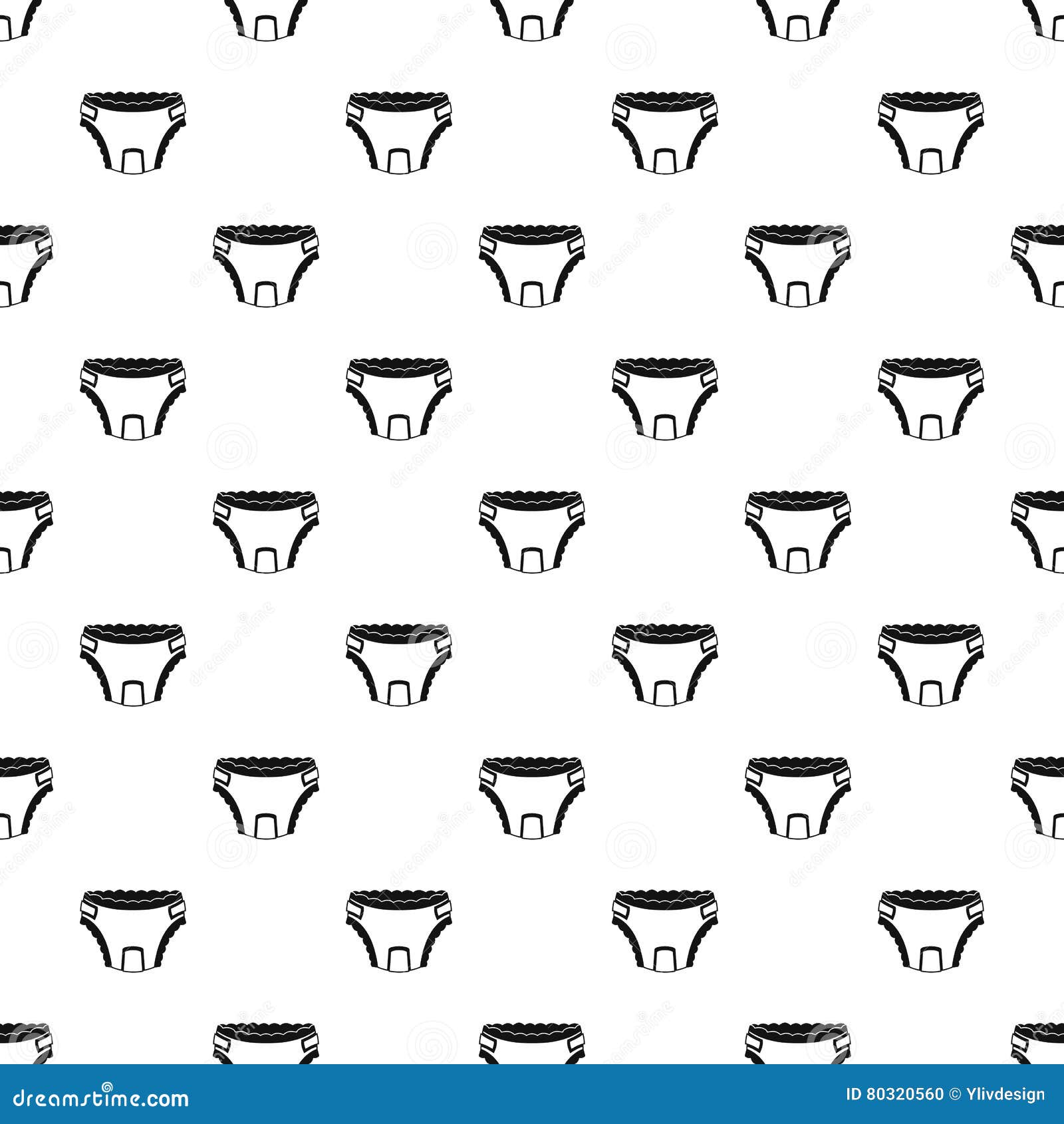 Baby Diaper Pattern, Simple Style Stock Vector - Illustration of ...