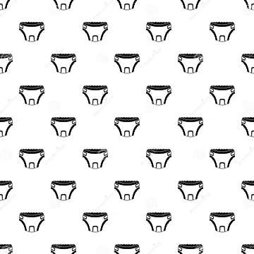 Baby Diaper Pattern, Simple Style Stock Vector - Illustration of ...