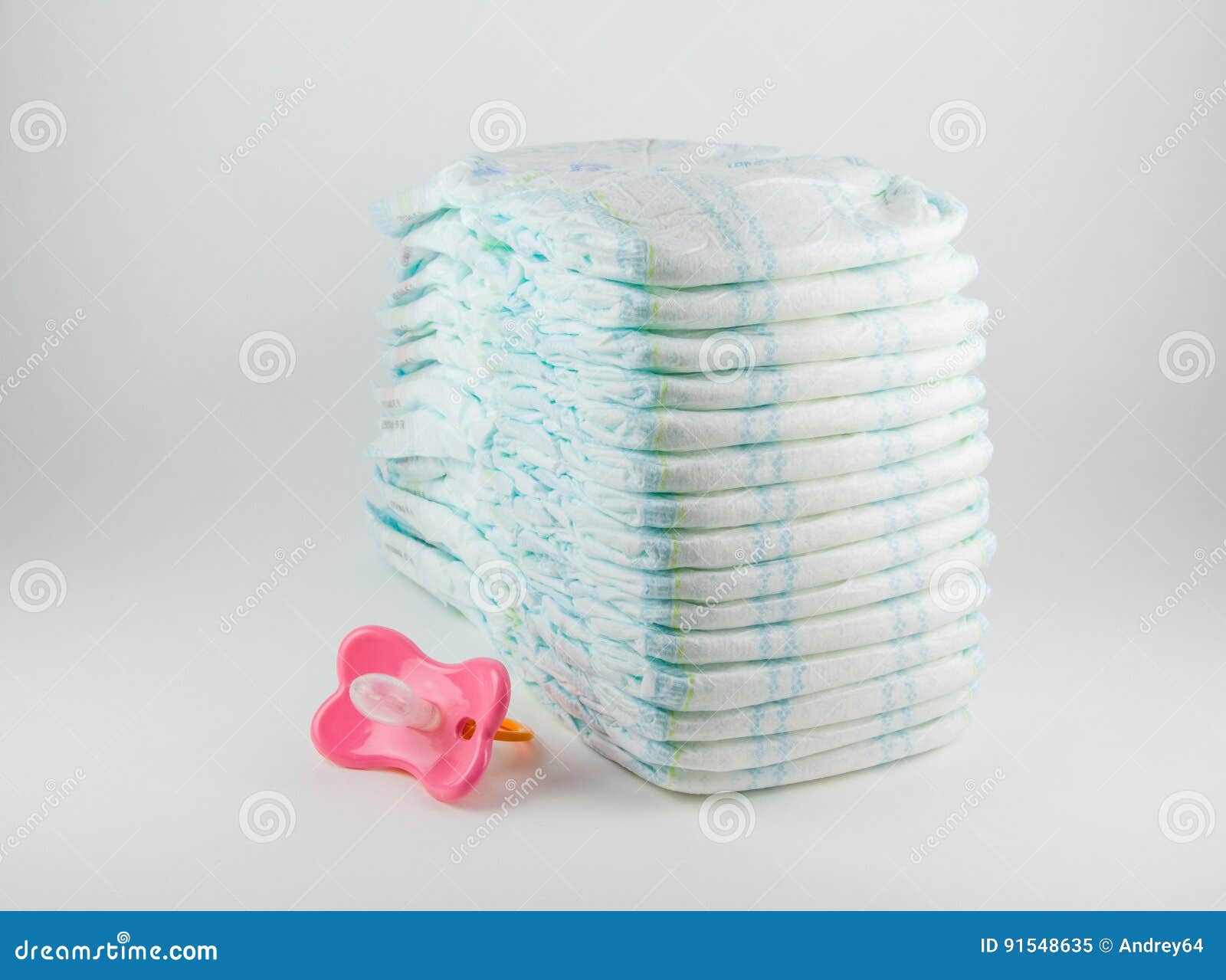 Baby Diapers on a White Background Stock Image - Image of closeup, body ...