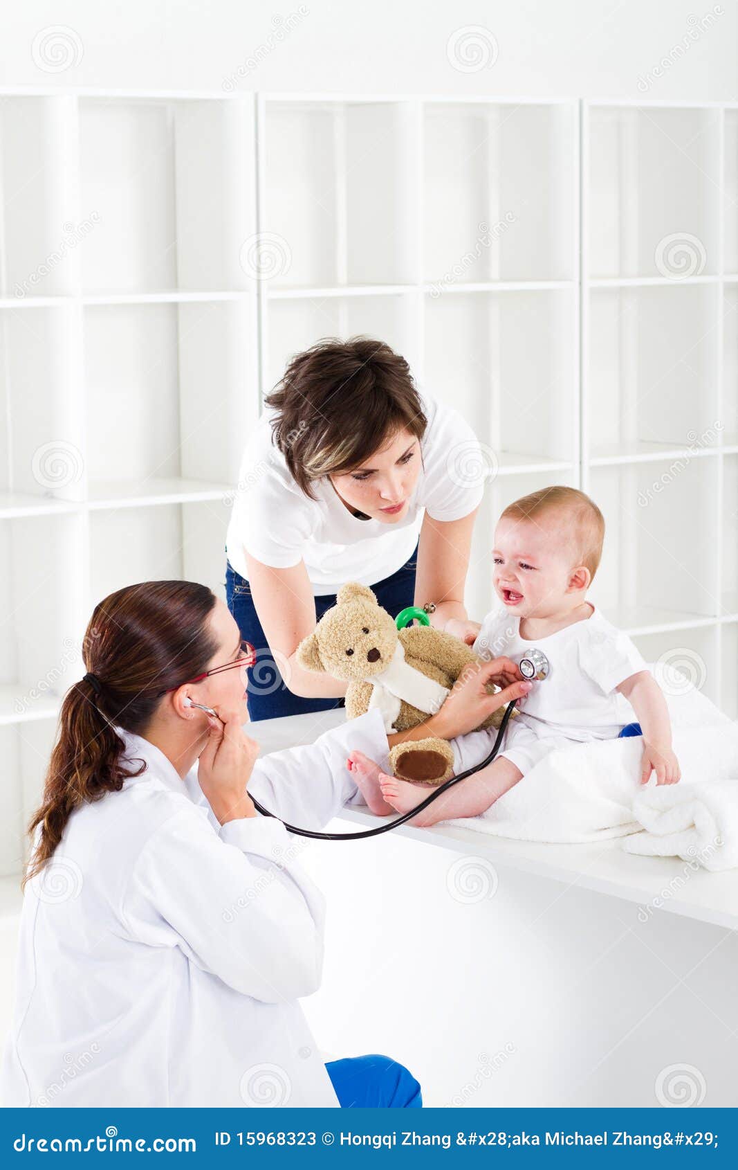 Baby doctor stock image. Image of check, cute, examine - 15968323