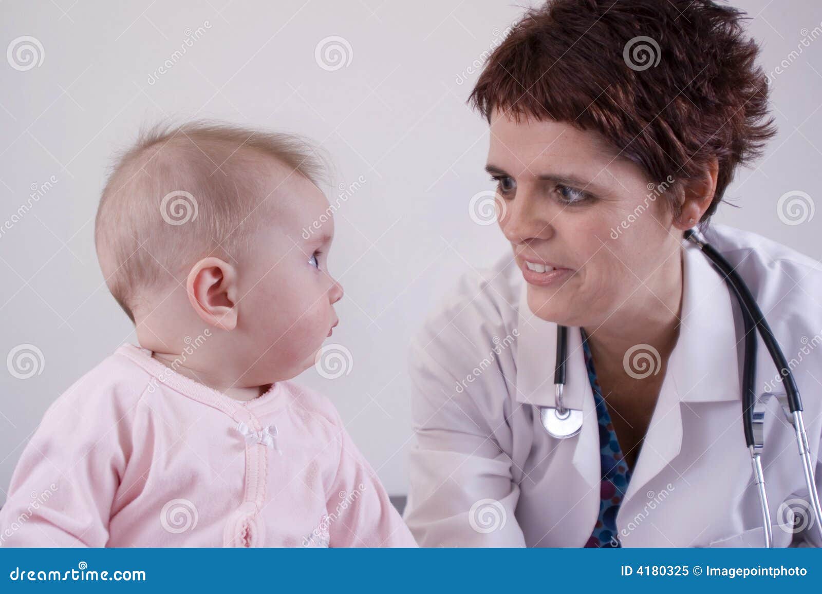 Baby with doctor stock image. Image of wellness, infant - 4180325