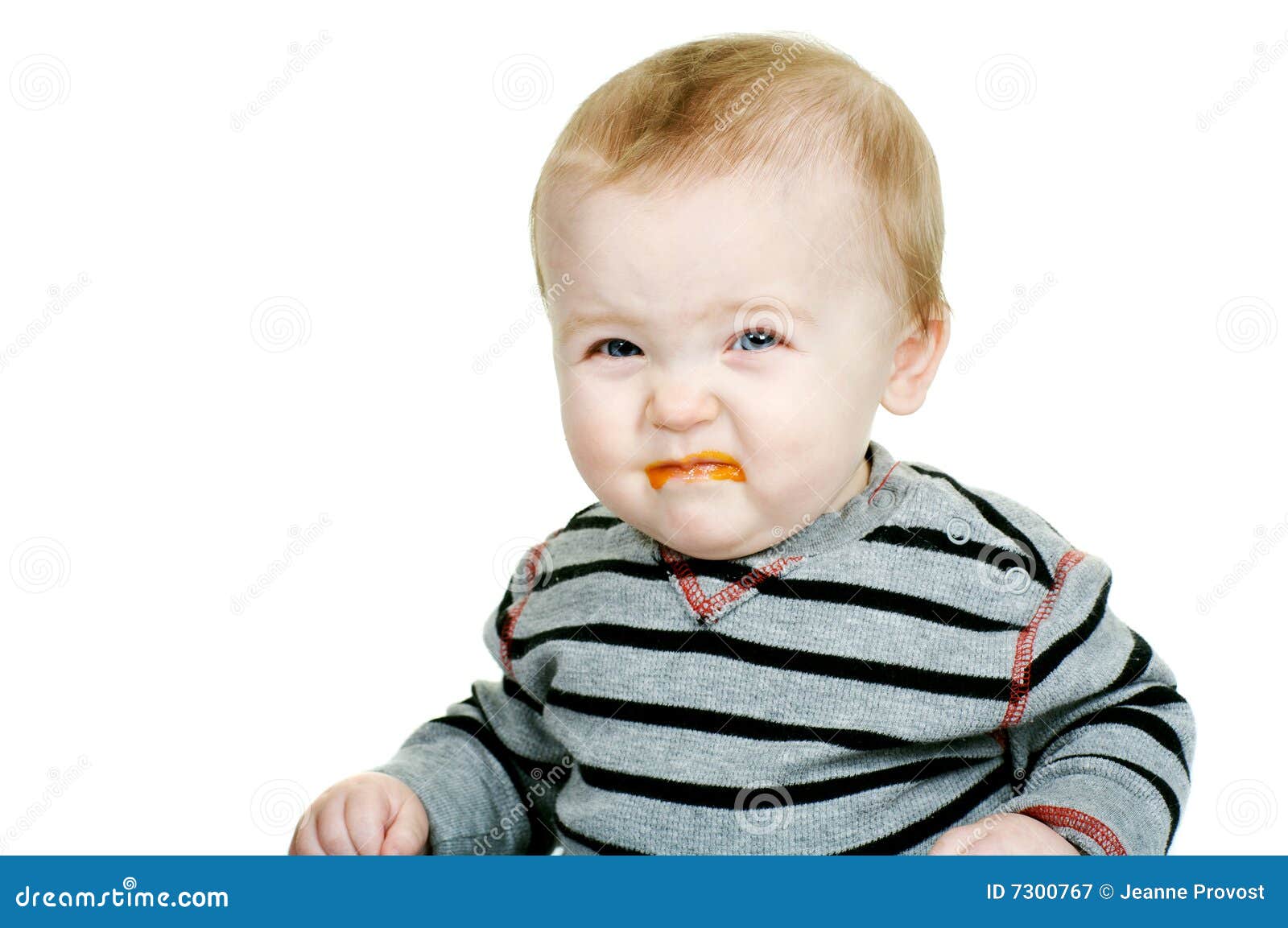 Baby Doesn t Like Carrots stock image. Image of feeding - 7300767