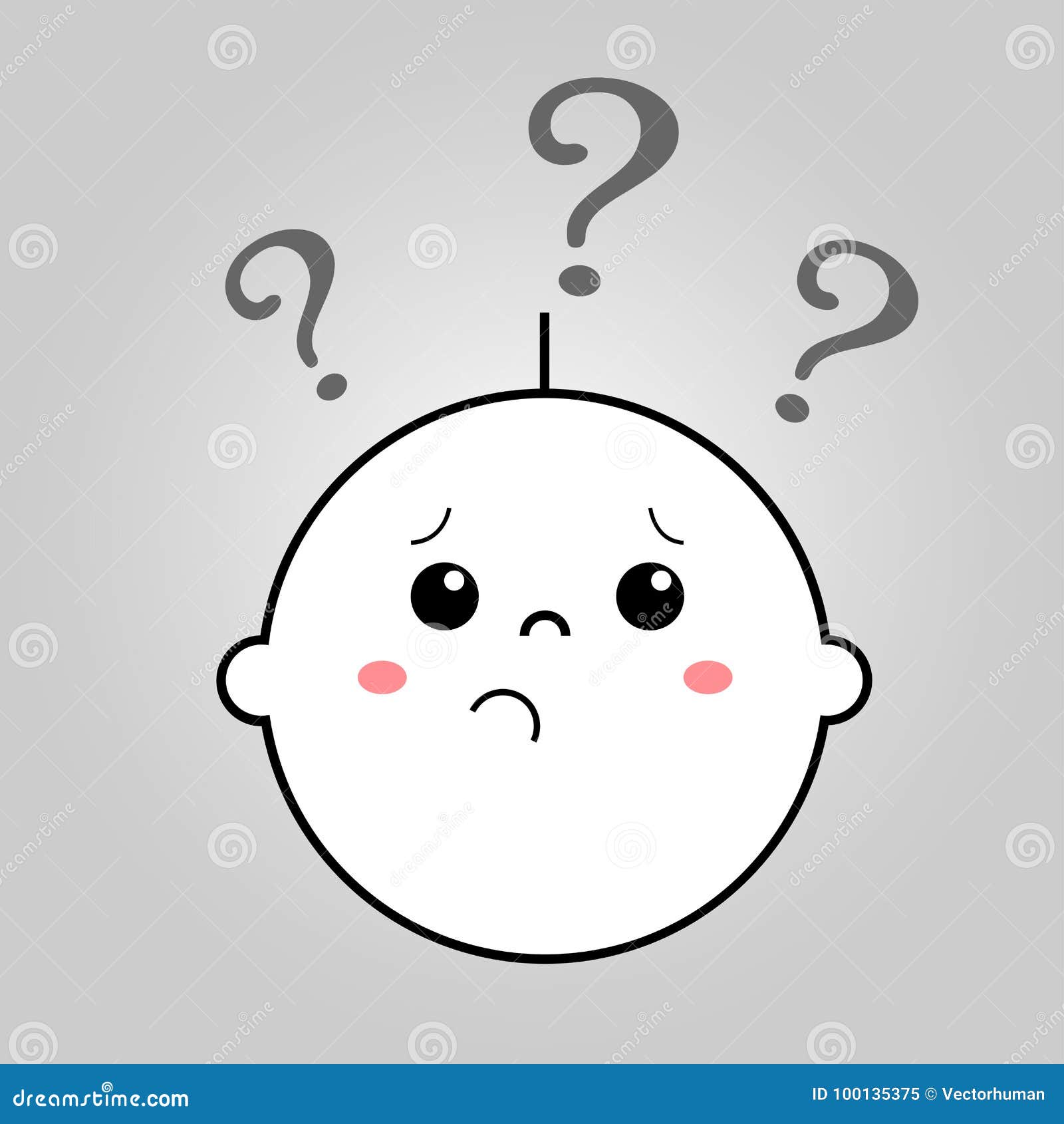 Baby doubt stock vector. Illustration of funny, cute - 100135375