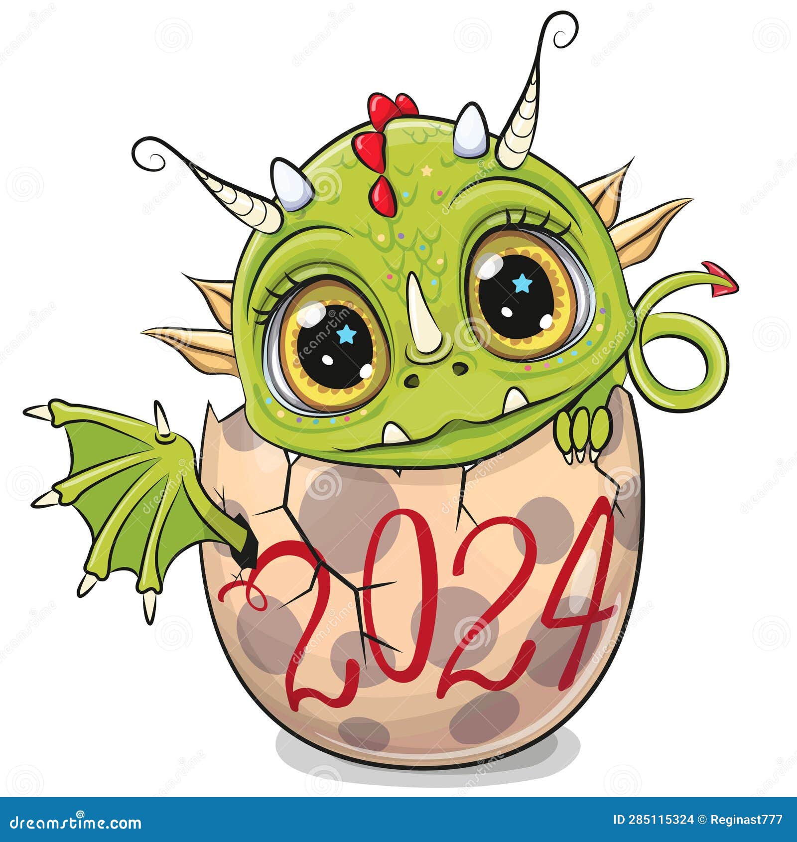 Baby Dragon is Hatching from the Egg Stock Vector - Illustration of ...