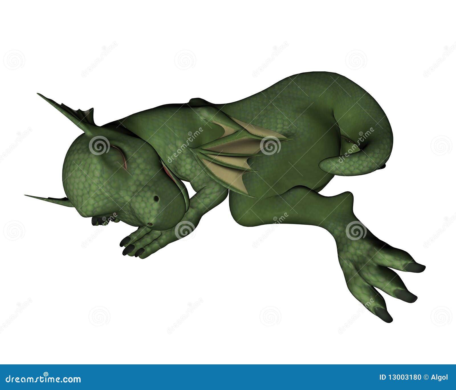 Baby Dragon - sleeping stock illustration. Illustration of fantasy ...