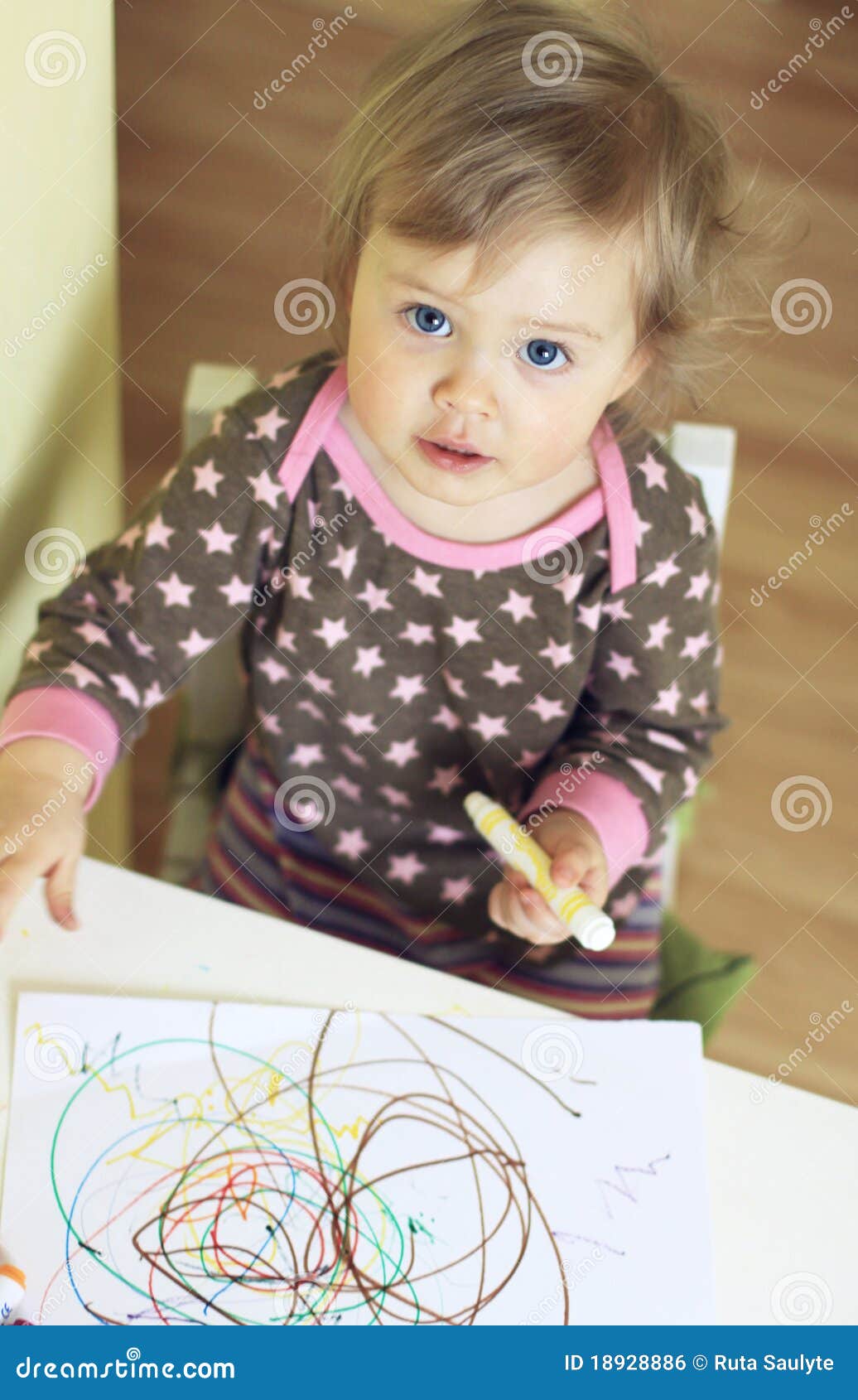 Baby drawing stock photo. Image of young, baby, adorable - 18928886