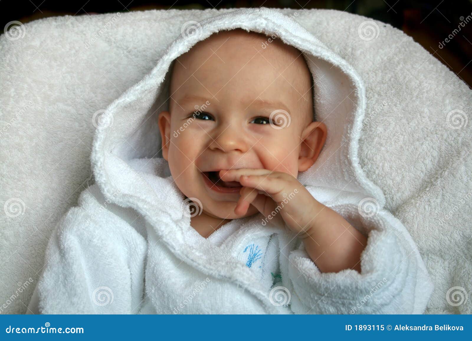 The Baby in a Dressing Gown Stock Image - Image of baby, sweet: 1893115